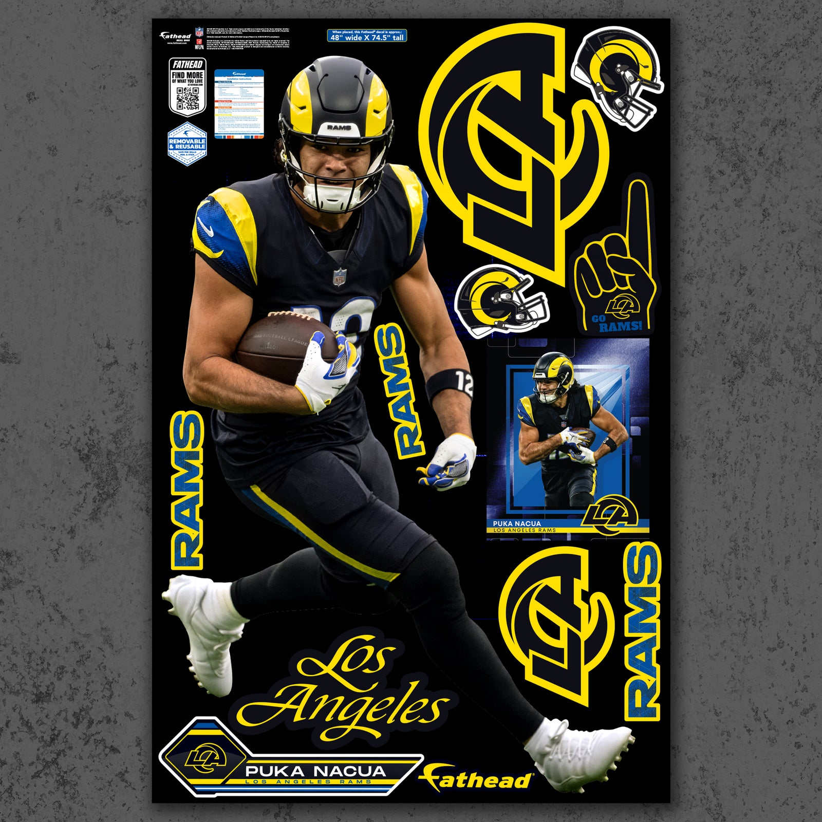 Puka Nacua - RealBig Rivalry Uniform Collection - Official NFL - Los A ...