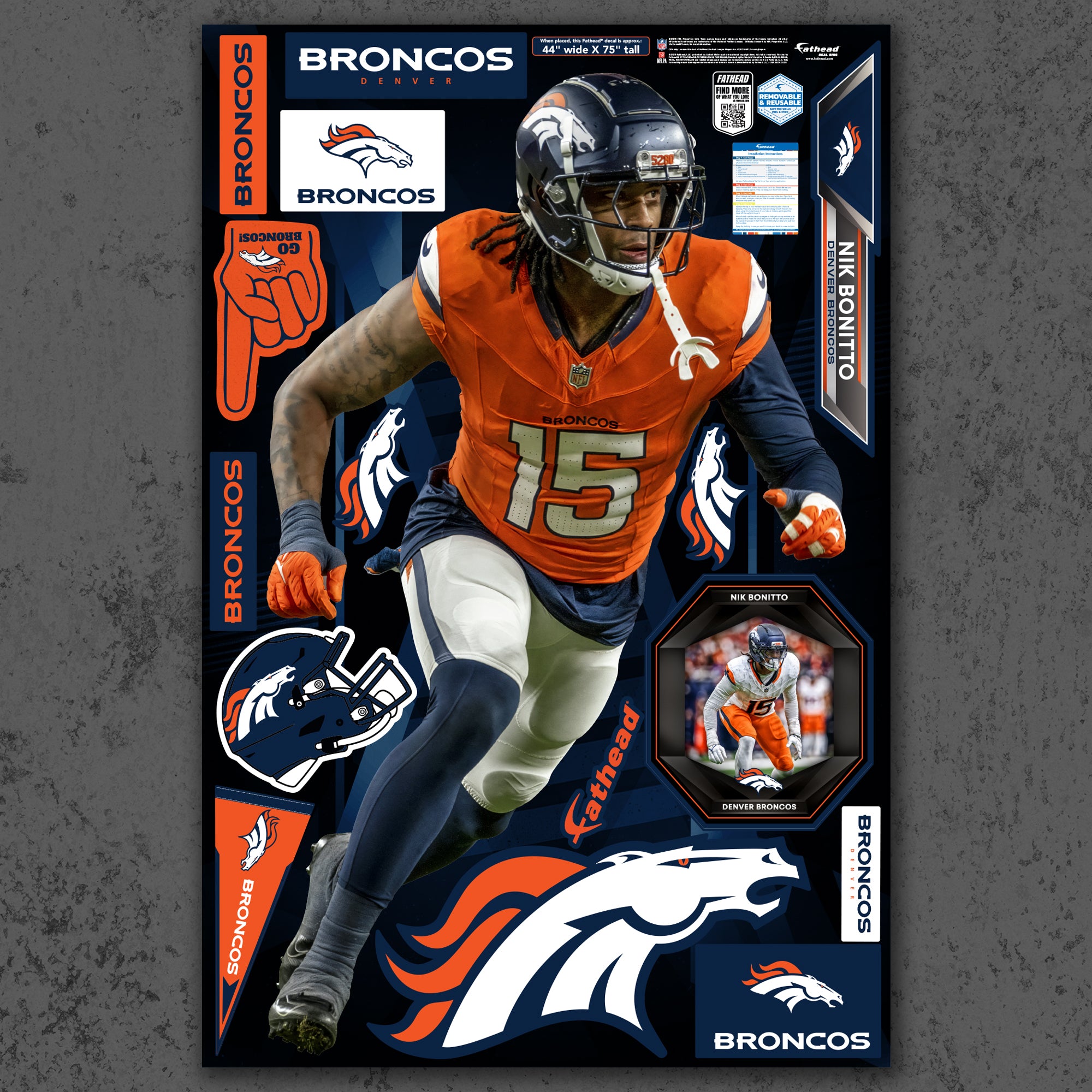 Nik Bonitto - RealBig Collection - Official NFL - Denver Broncos - Reu ...