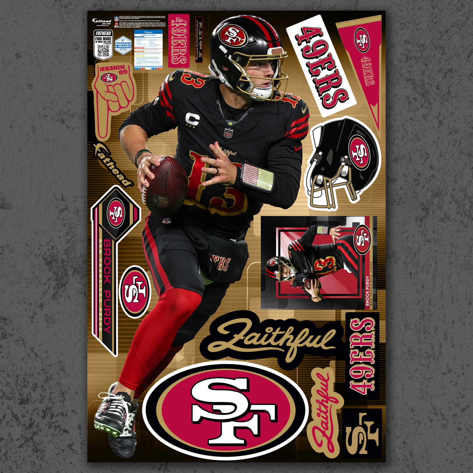 Brock Purdy - RealBig Rivalry Uniform Collection - Official NFL - San ...