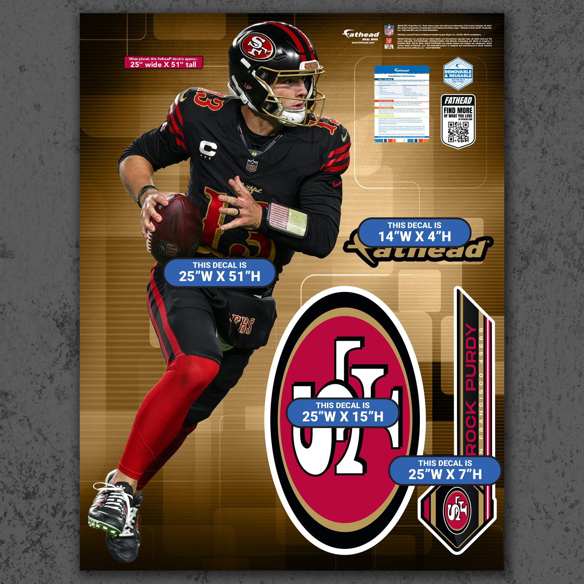 Brock Purdy - RealBig Rivalry Uniform Collection - Official NFL - San ...