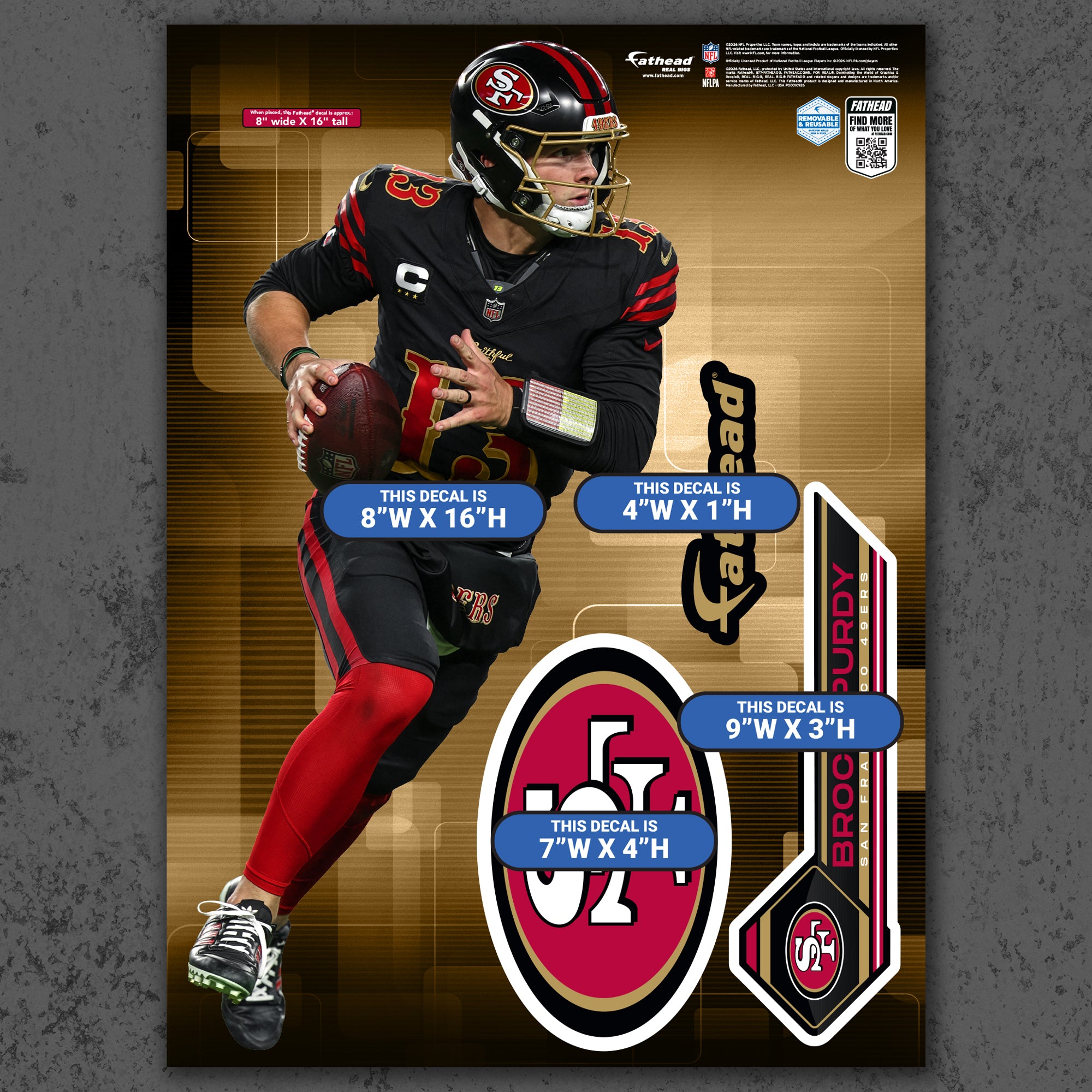 Brock Purdy - RealBig Rivalry Uniform Collection - Official NFL - San ...