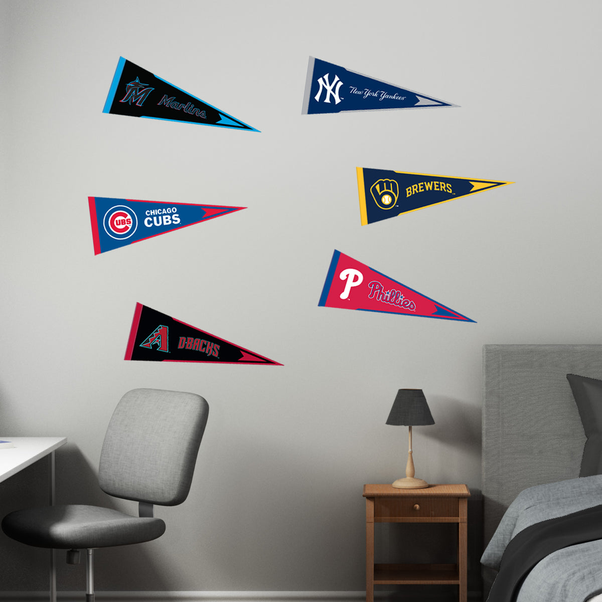 MLB Teams - RealBig Pennants Collection - Official MLB - Reusable Viny ...