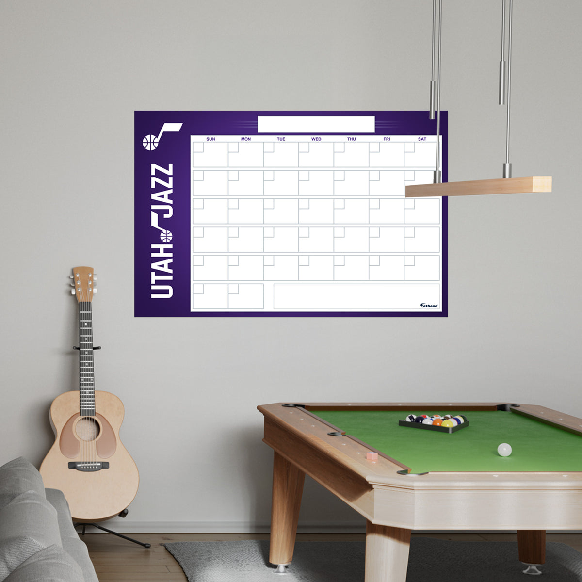 Utah Jazz - Dry Erase Calendar - Official NBA - Reusable Vinyl Wall De ...