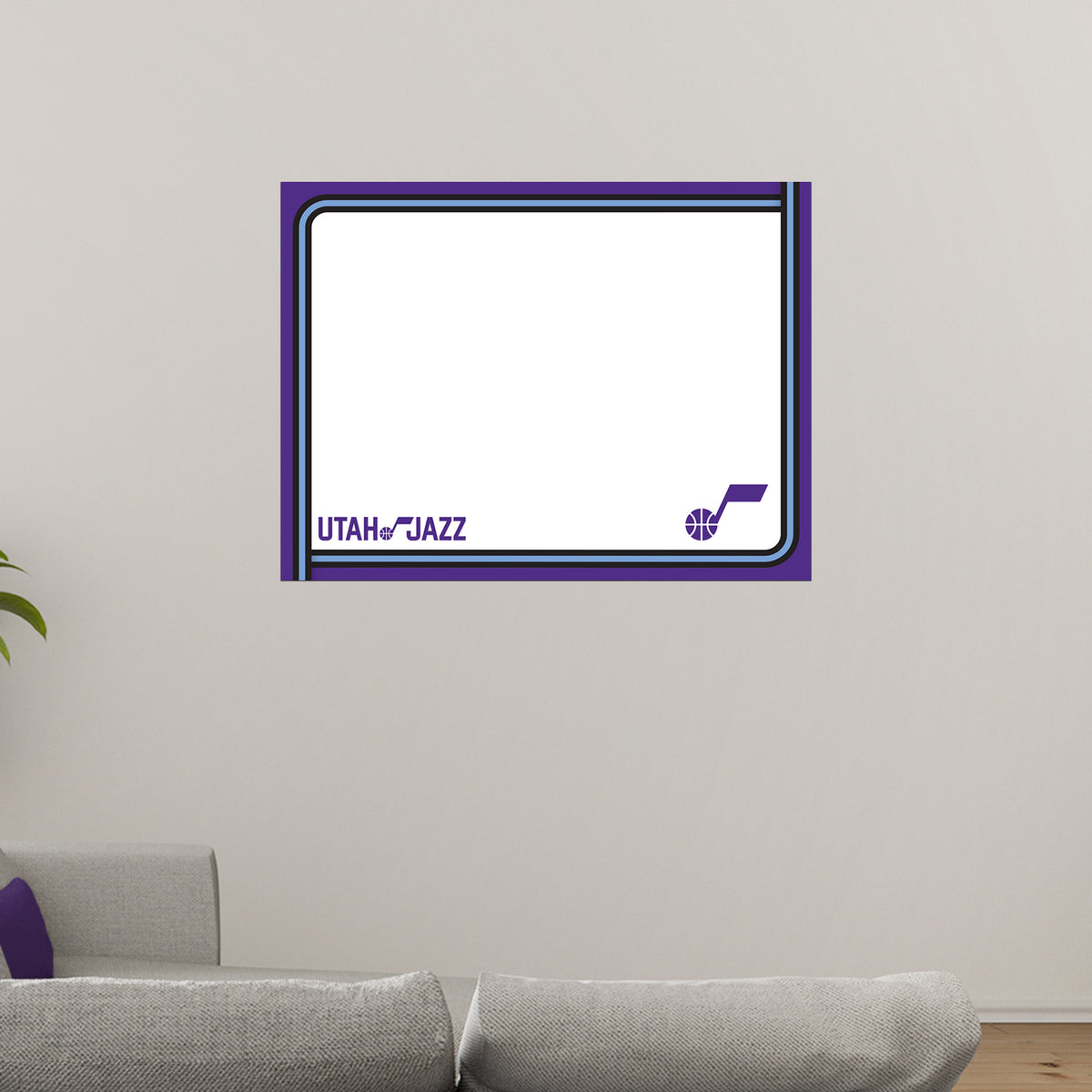 Utah Jazz - Dry Erase Whiteboard - Official NBA - Reusable Vinyl Wall ...