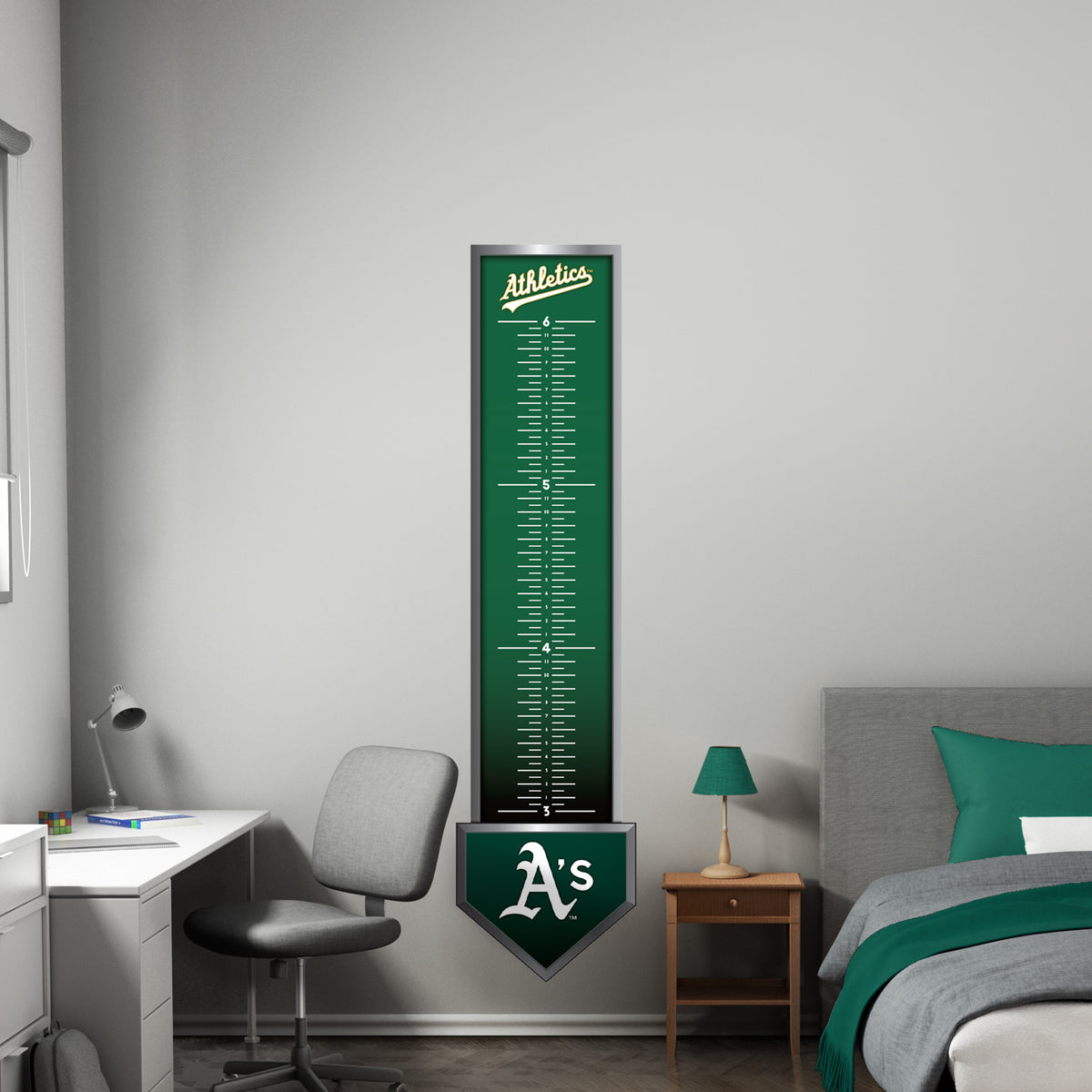 Athletics - Growth Chart - Official MLB - Reusable Vinyl Wall Decal ...