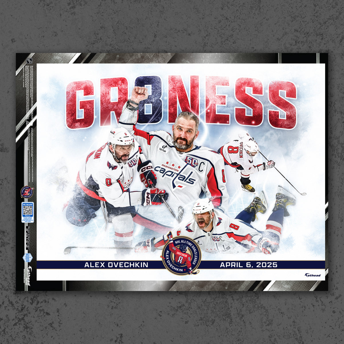 Alex Ovechkin - All-Time Goals Leader - Peel & Stick Poster - Official – Fathead