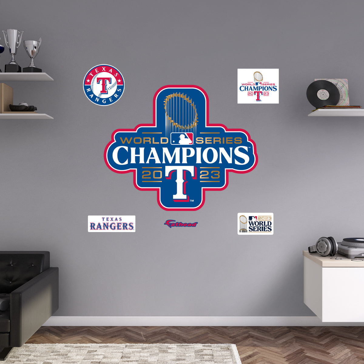 Texas Rangers - RealBig World Series Champions Logo Collection - Offic ...