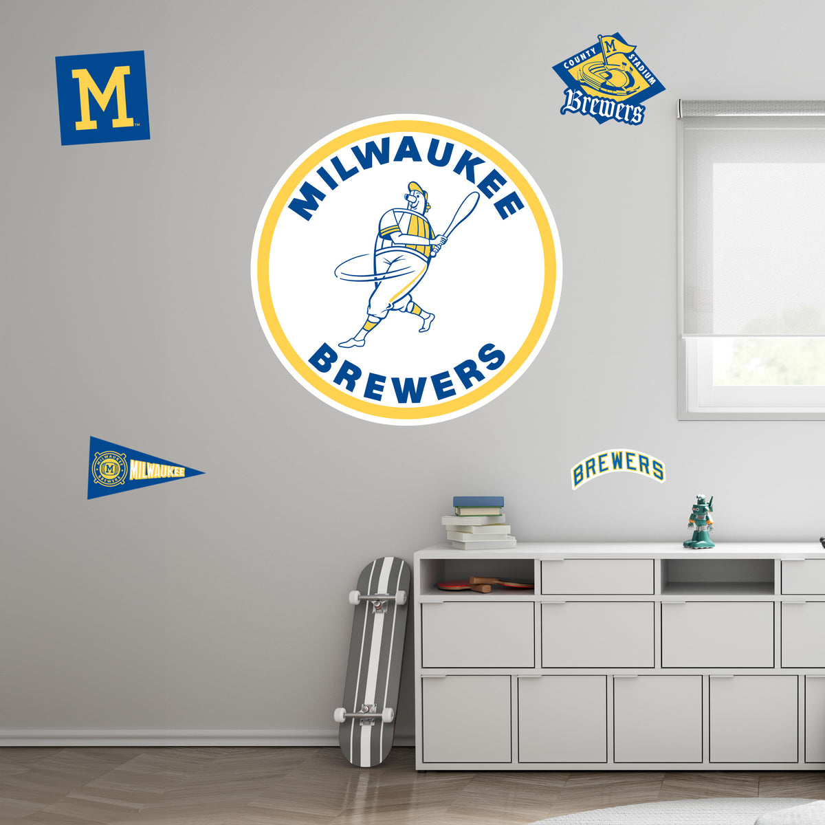 Milwauke Brewers Barrelman - RealBig Classic Logo Collection - Officia ...