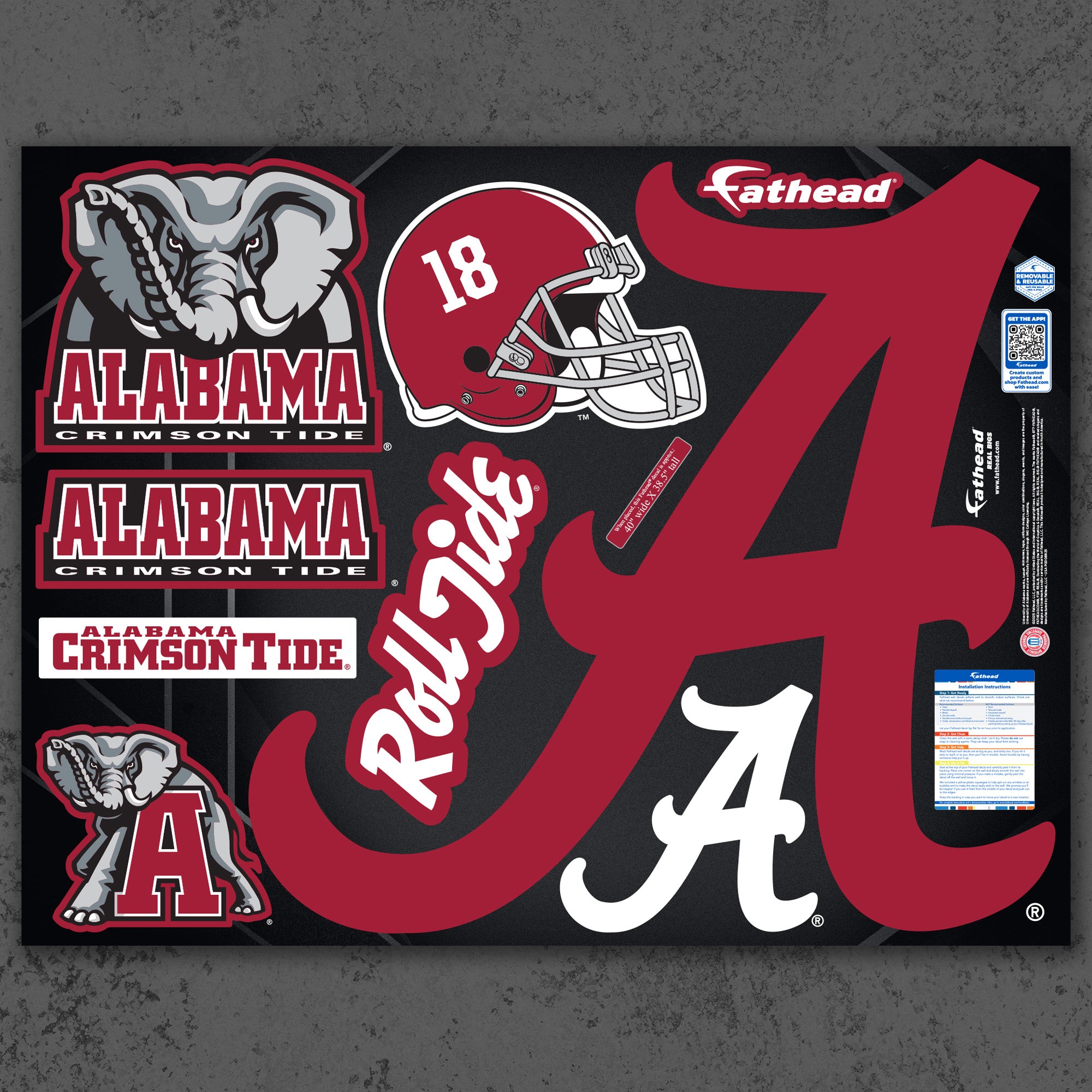 Alabama Crimson Tide - RealBig Tide A Logo Collection - Official NCAA ...