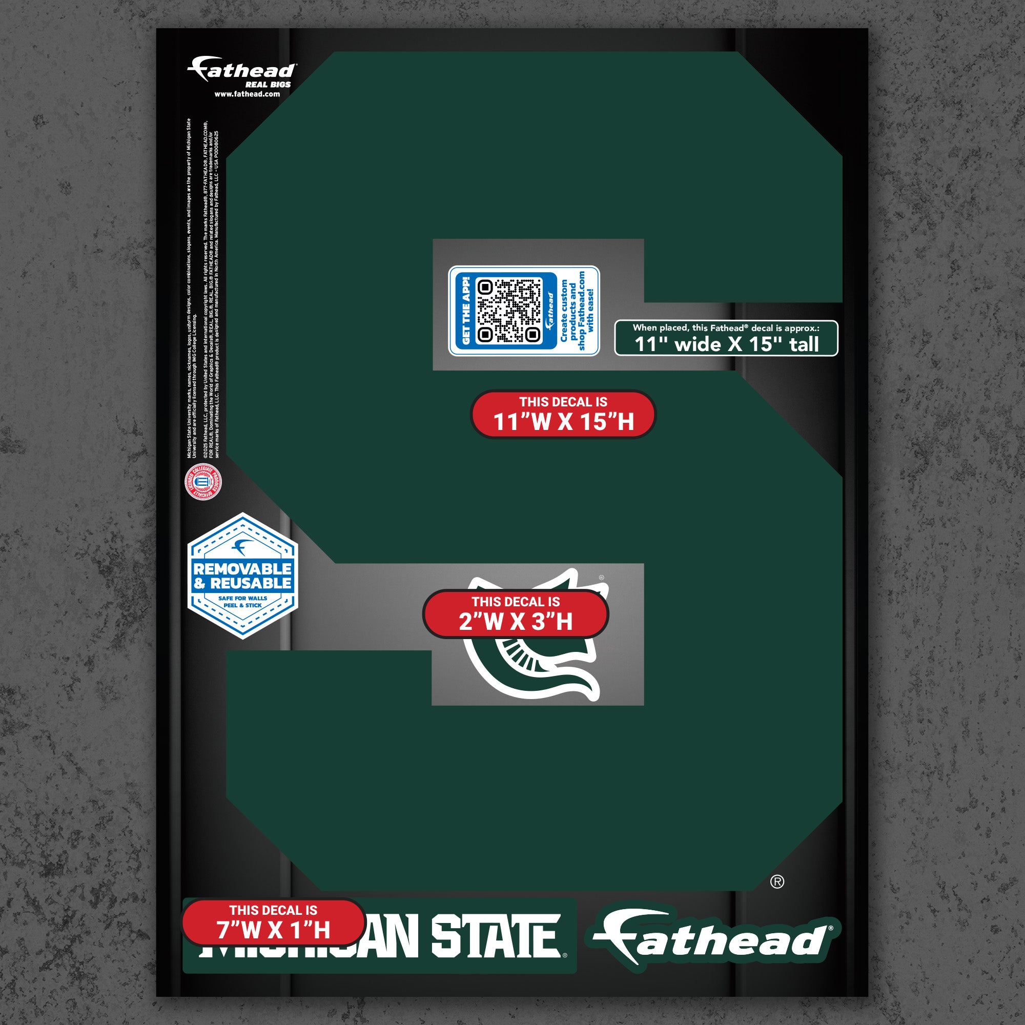 Michigan State Spartans - RealBig Block S Logo Collection - Official N ...