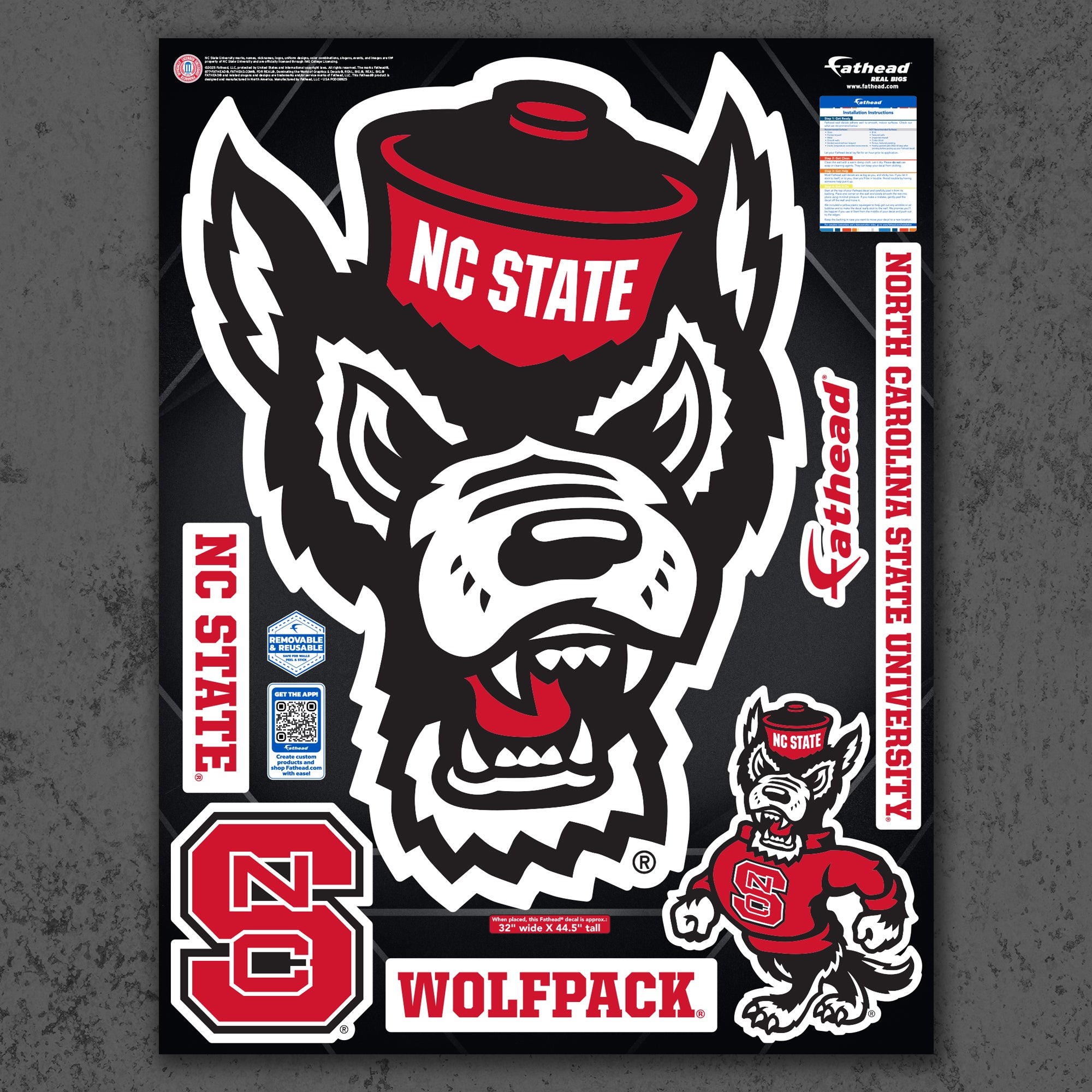 North Carolina State Wolfpack - RealBig Wolf Logo Collection - Officia ...