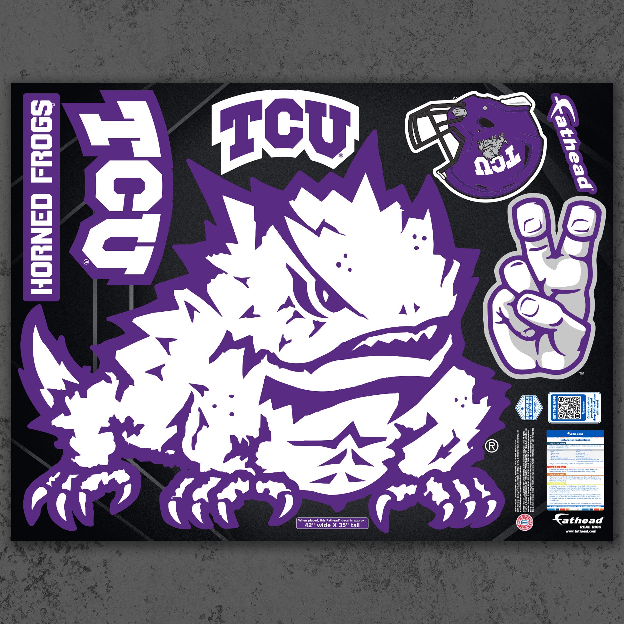TCU Horned Frogs - RealBig Alternate Logo Collection - Official NCAA ...