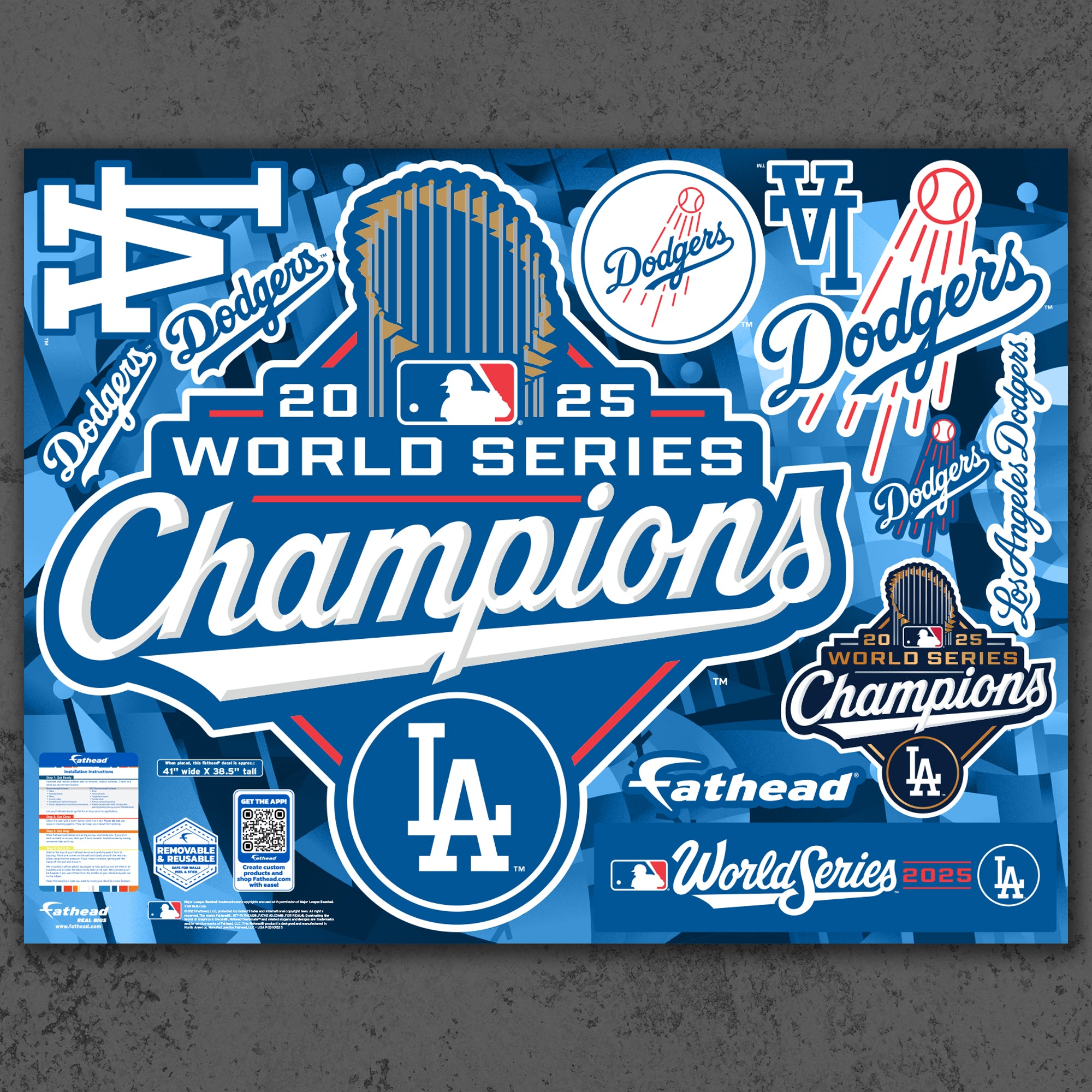 Los Angeles Dodgers - RealBig Logo Collection - Official MLB - 2025 Wo ...