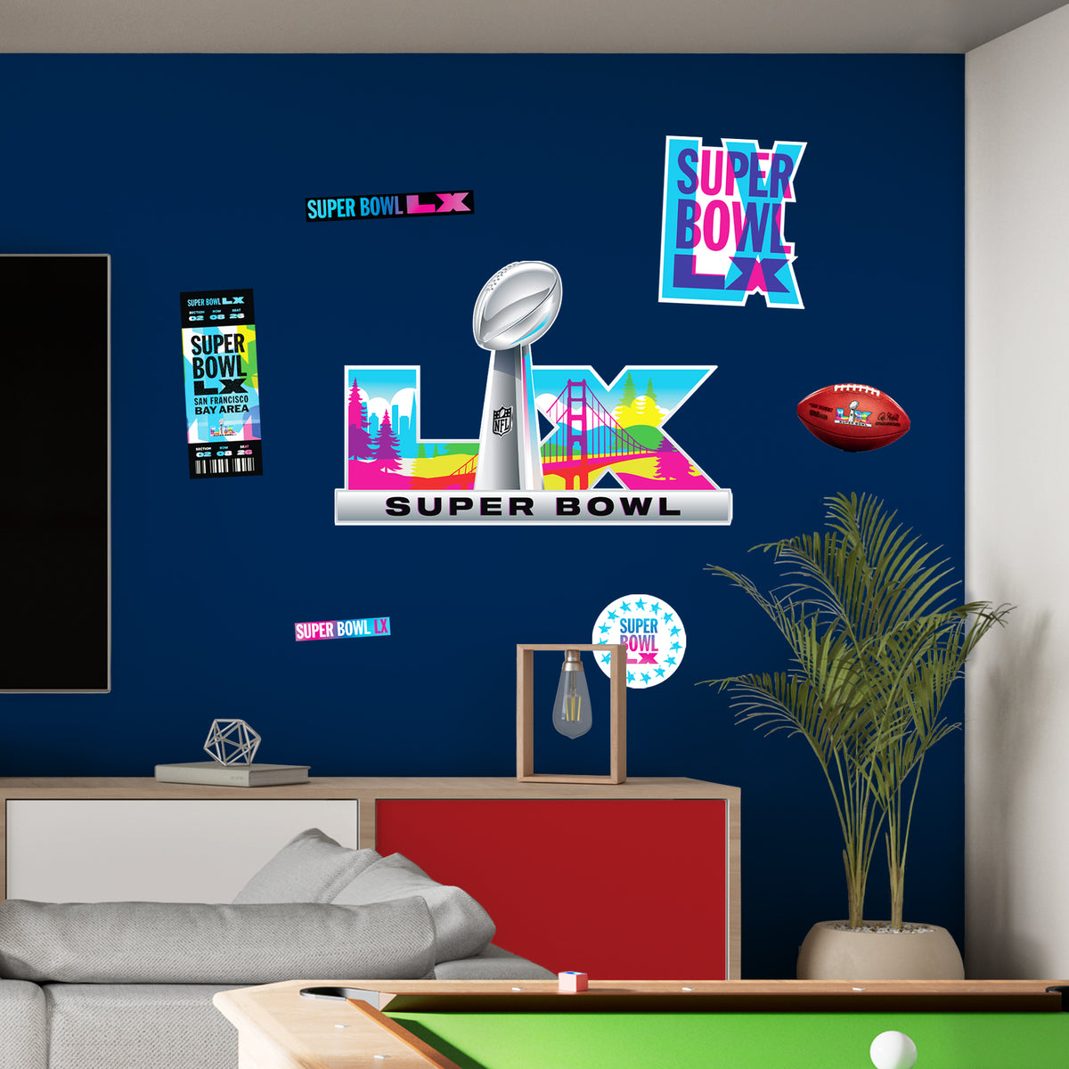 Super Bowl LX - RealBig Logo Collection - Official NFL - Reusable Viny ...