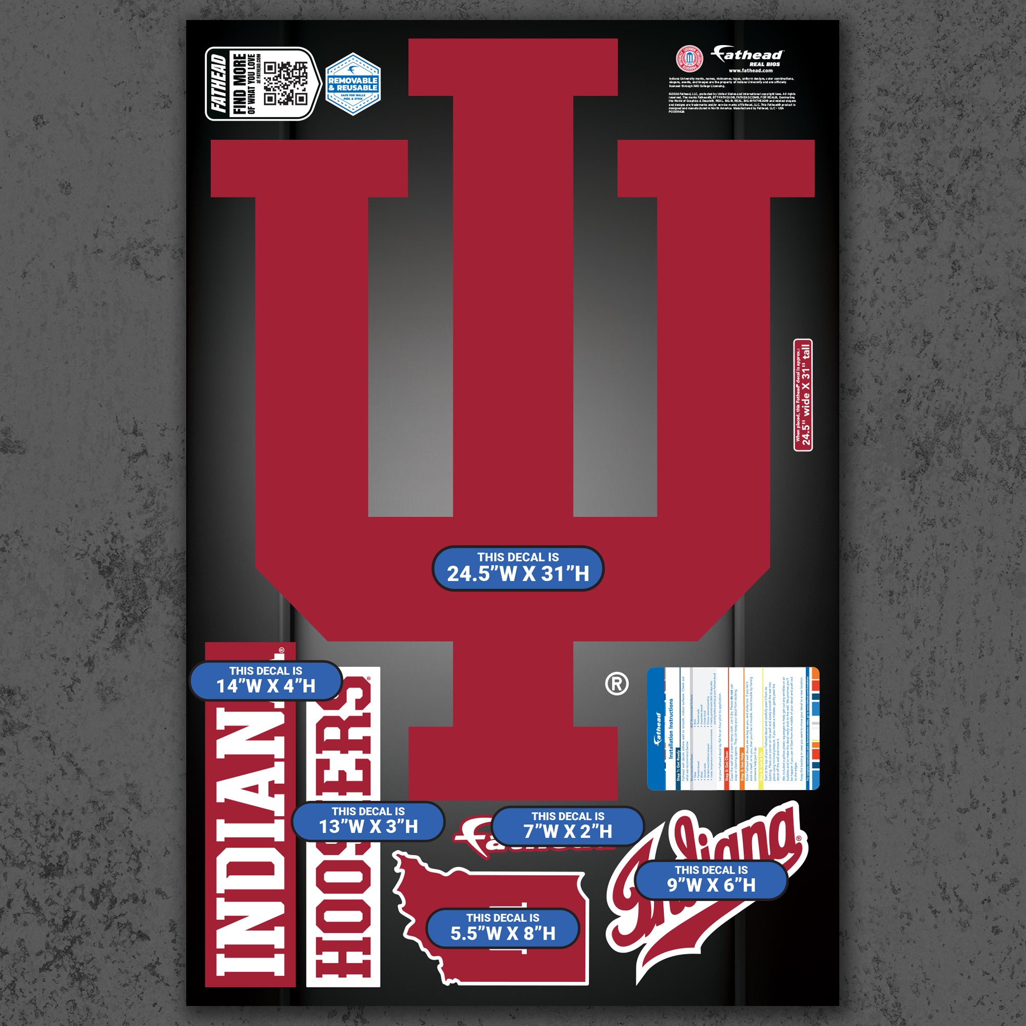 Indiana Hoosiers - RealBig Logo Collection - Official NCAA - Reusable ...