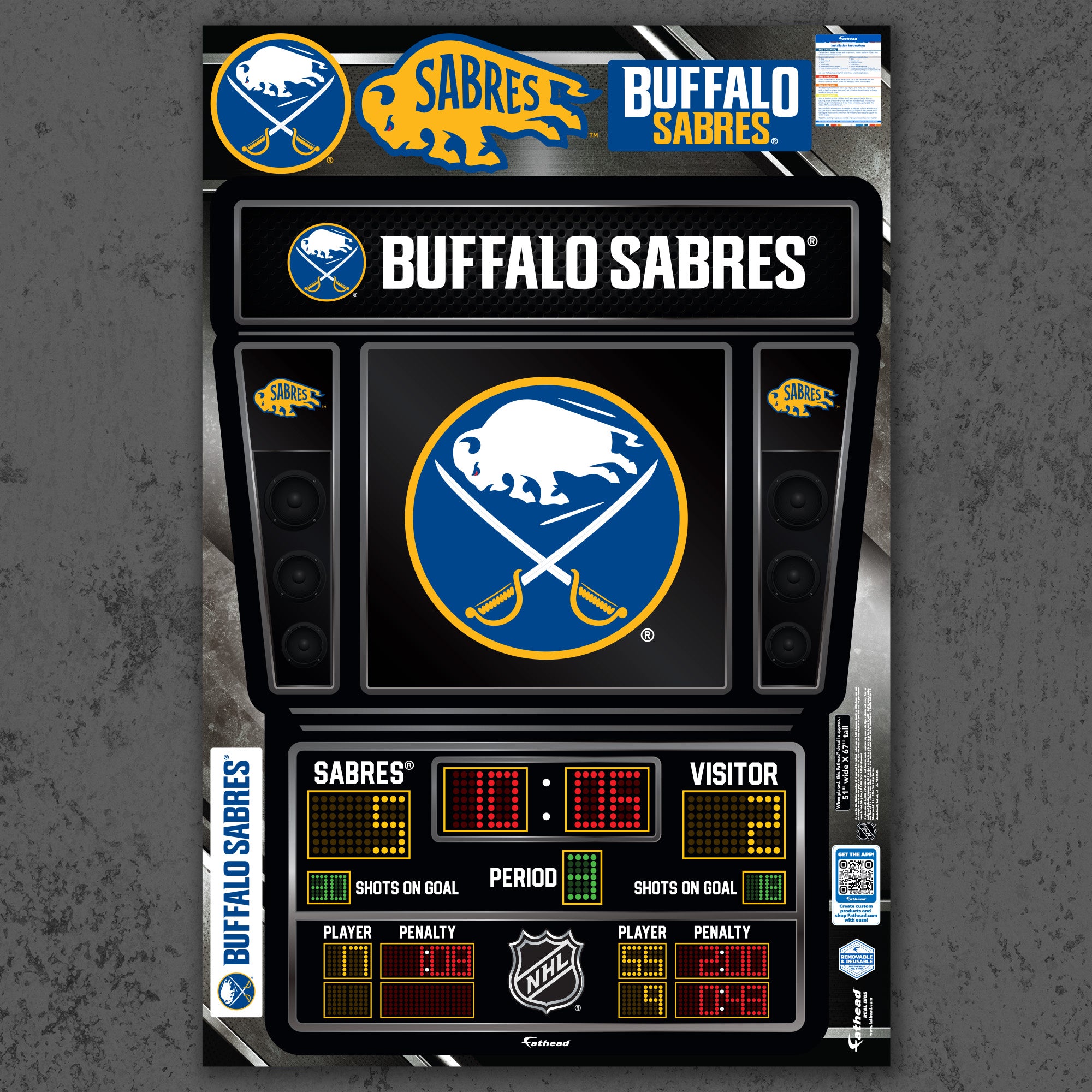 Buffalo Sabres - RealBig Scoreboard Collection - Official NHL - Reusab ...