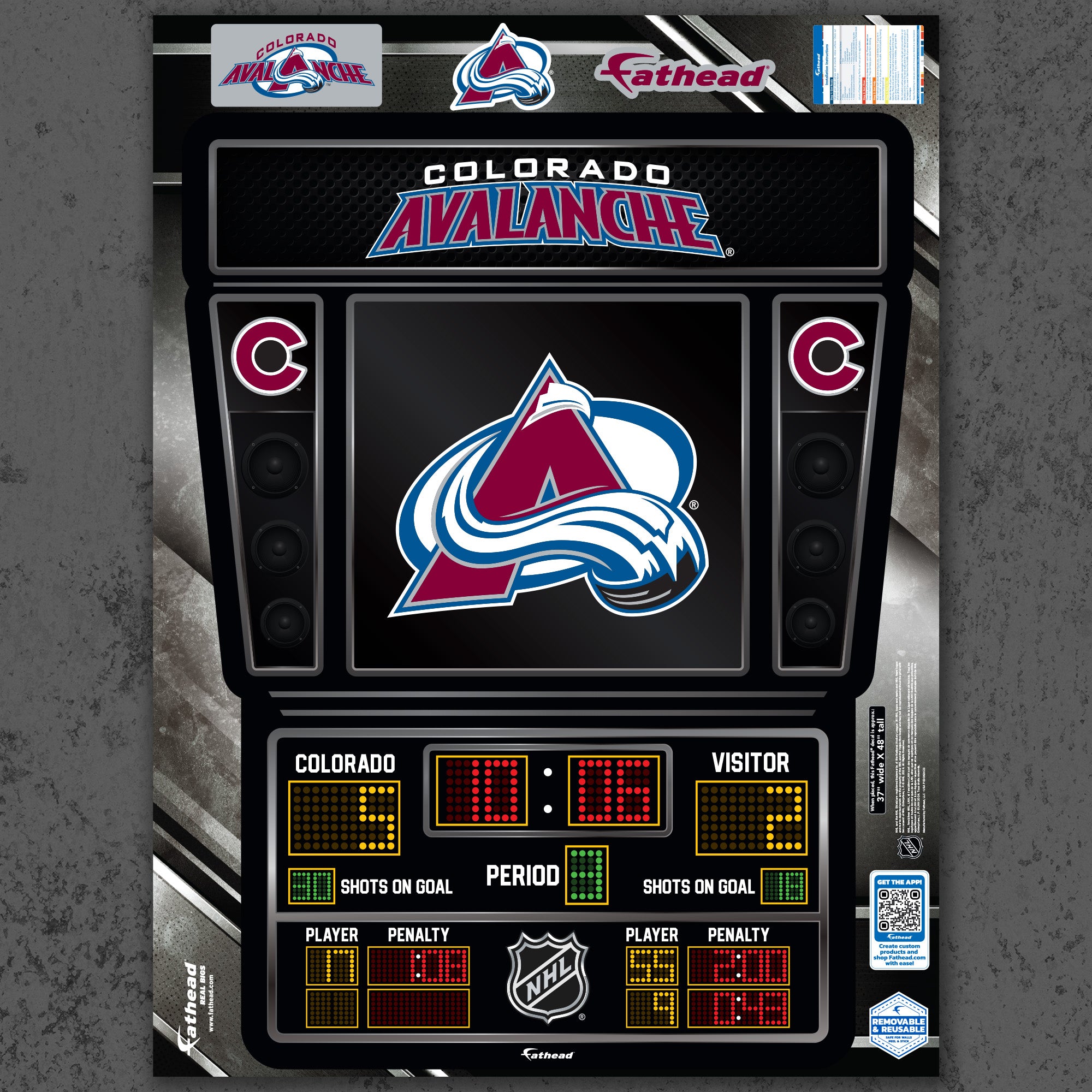 Colorado Avalanche - RealBig Scoreboard Collection - Official NHL - Re ...
