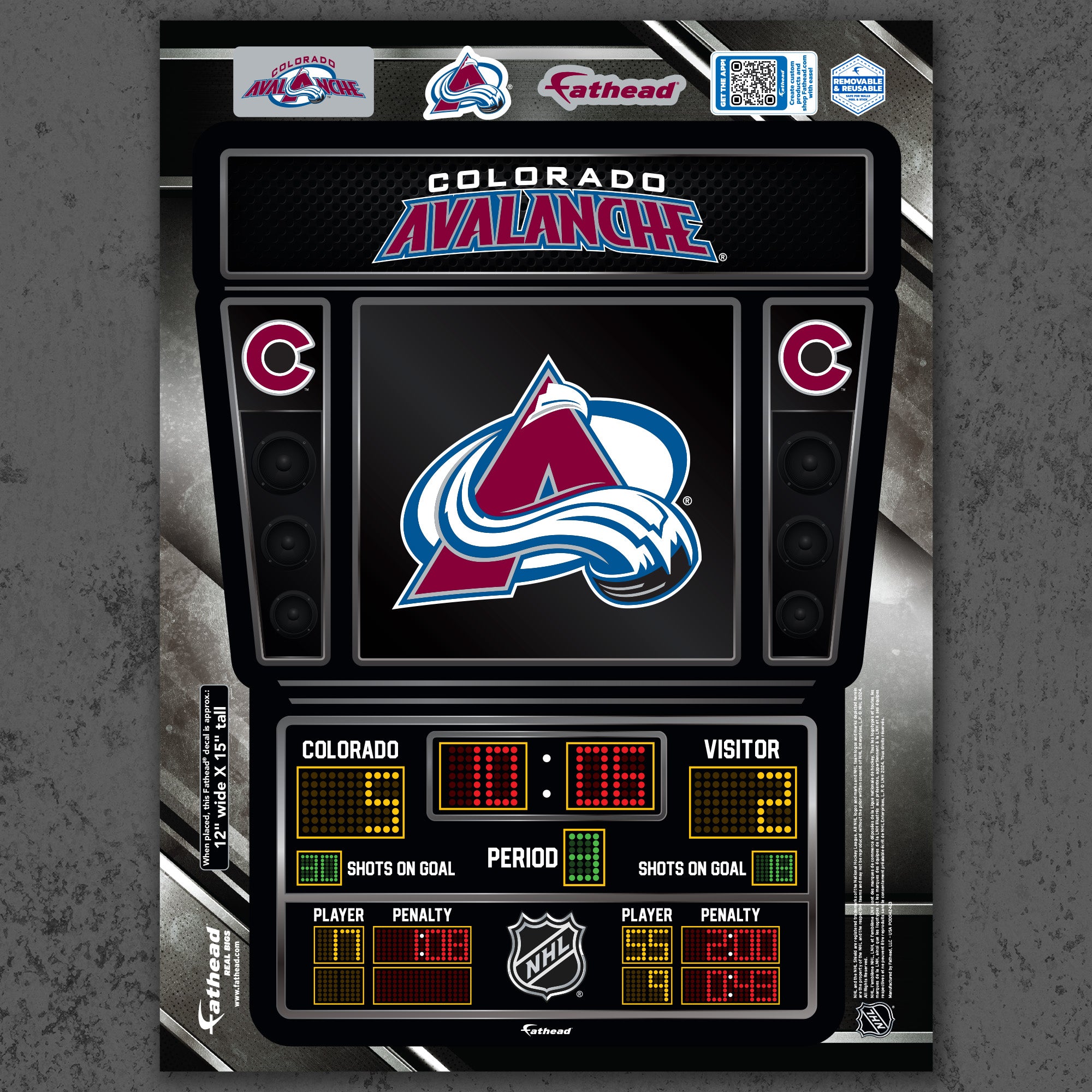 Colorado Avalanche - RealBig Scoreboard Collection - Official NHL - Re ...