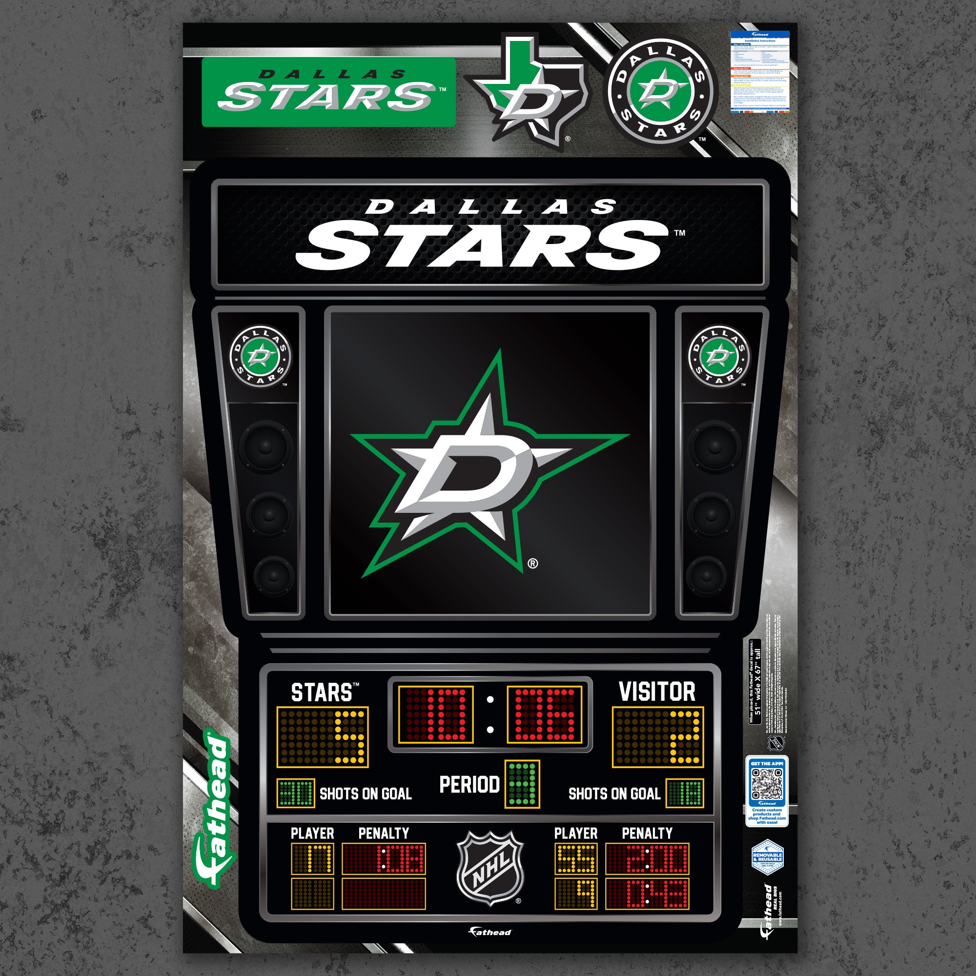 Dallas Stars - RealBig Scoreboard Collection - Official NHL - Reusable ...