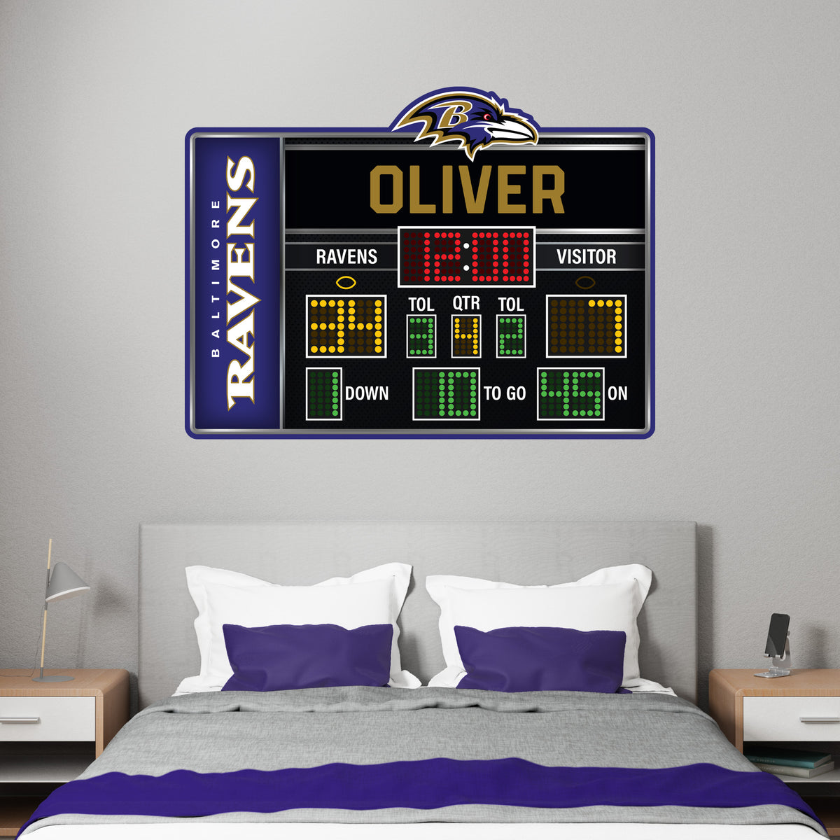 Baltimore Ravens - Scoreboard Graphic - With Personalized Name - Offic ...