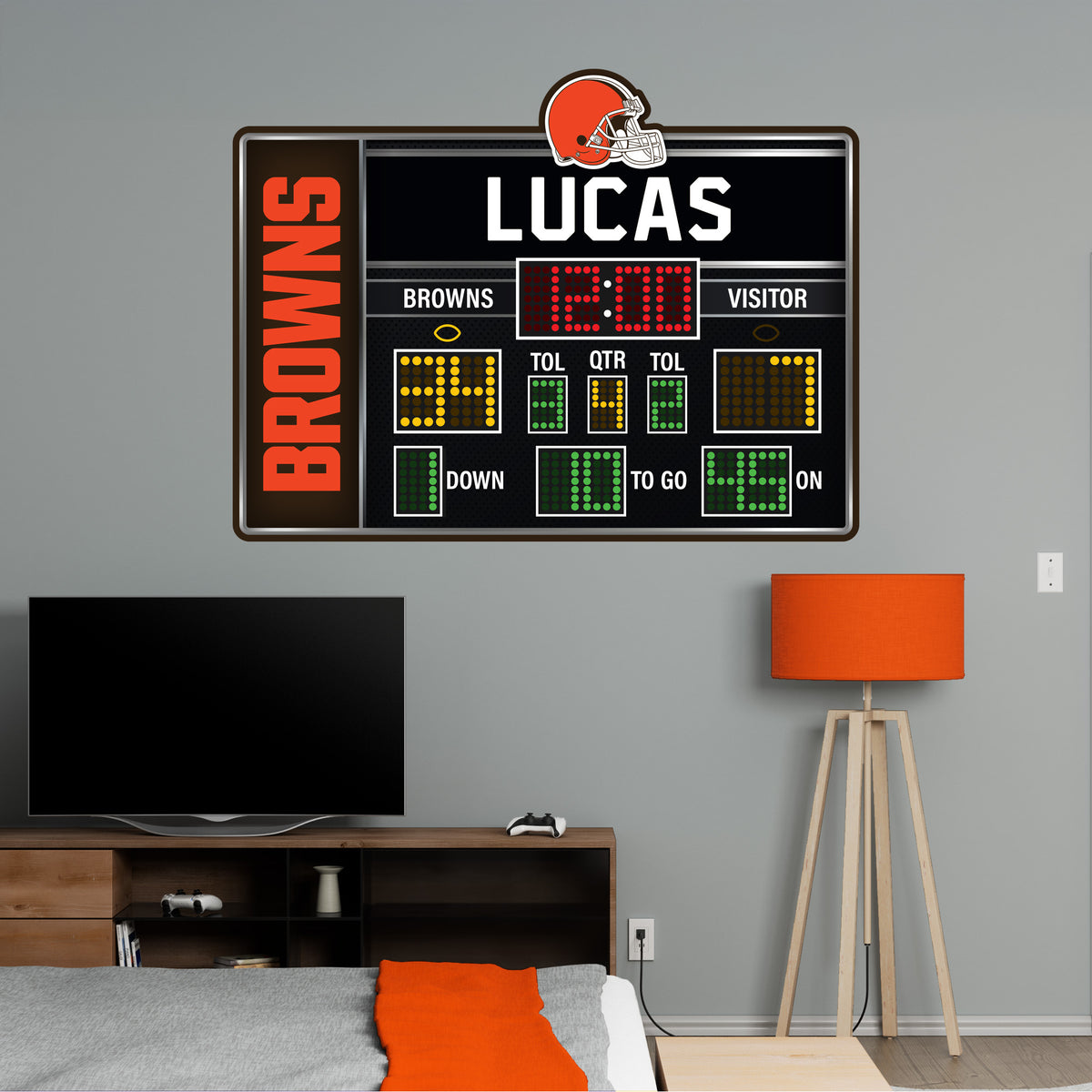 Cleveland Browns - Scoreboard Graphic - With Personalized Name - Offic ...