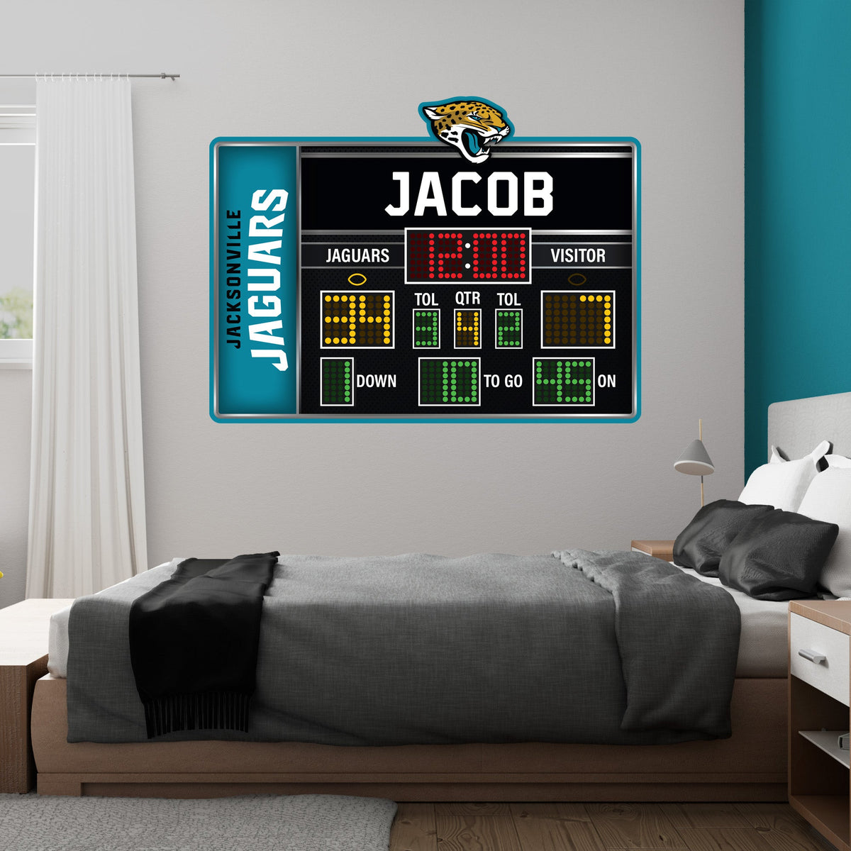 Jacksonville Jaguars - Scoreboard Graphic - With Personalized Name - O ...