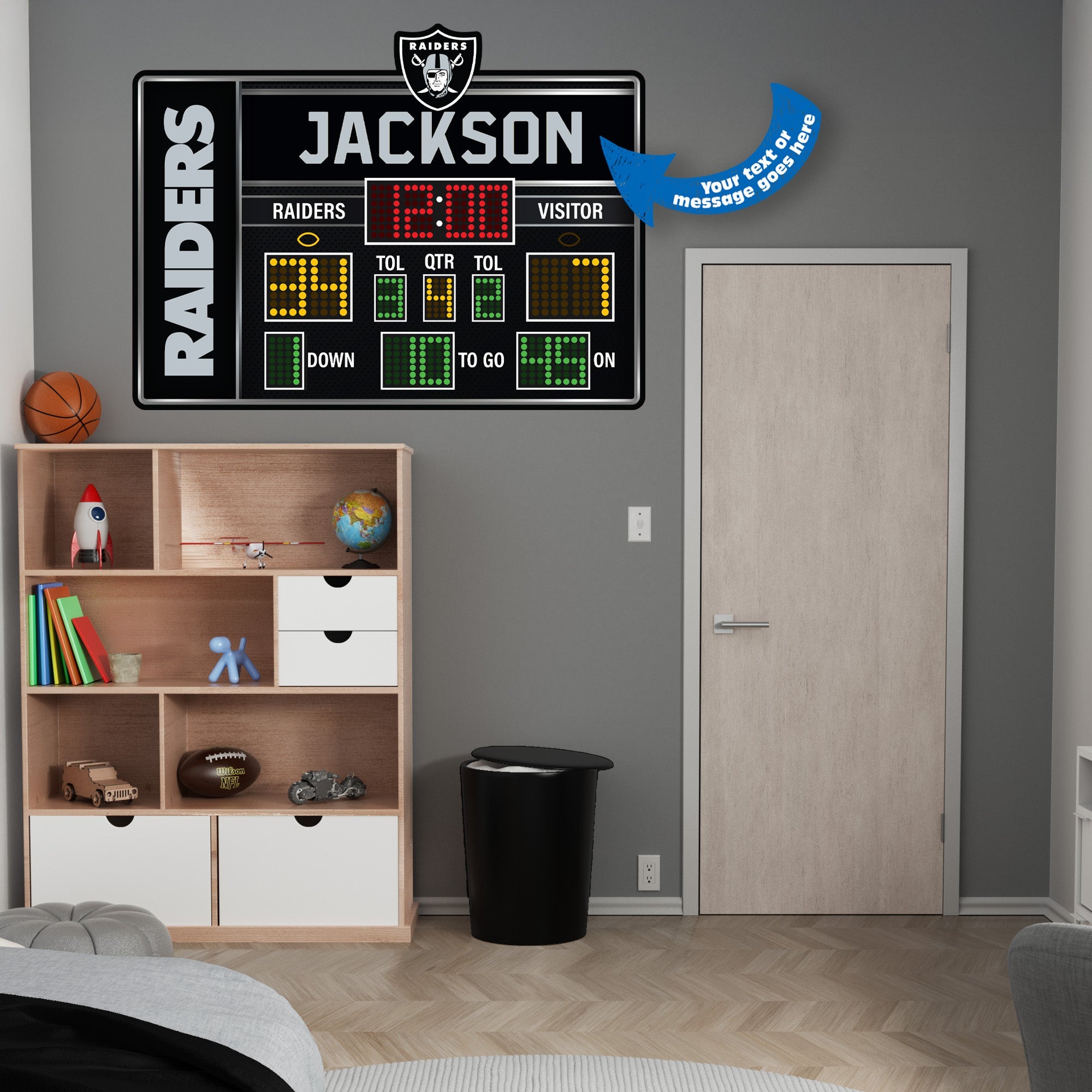 Las Vegas Raiders - Scoreboard Graphic - With Personalized Name - Offi ...