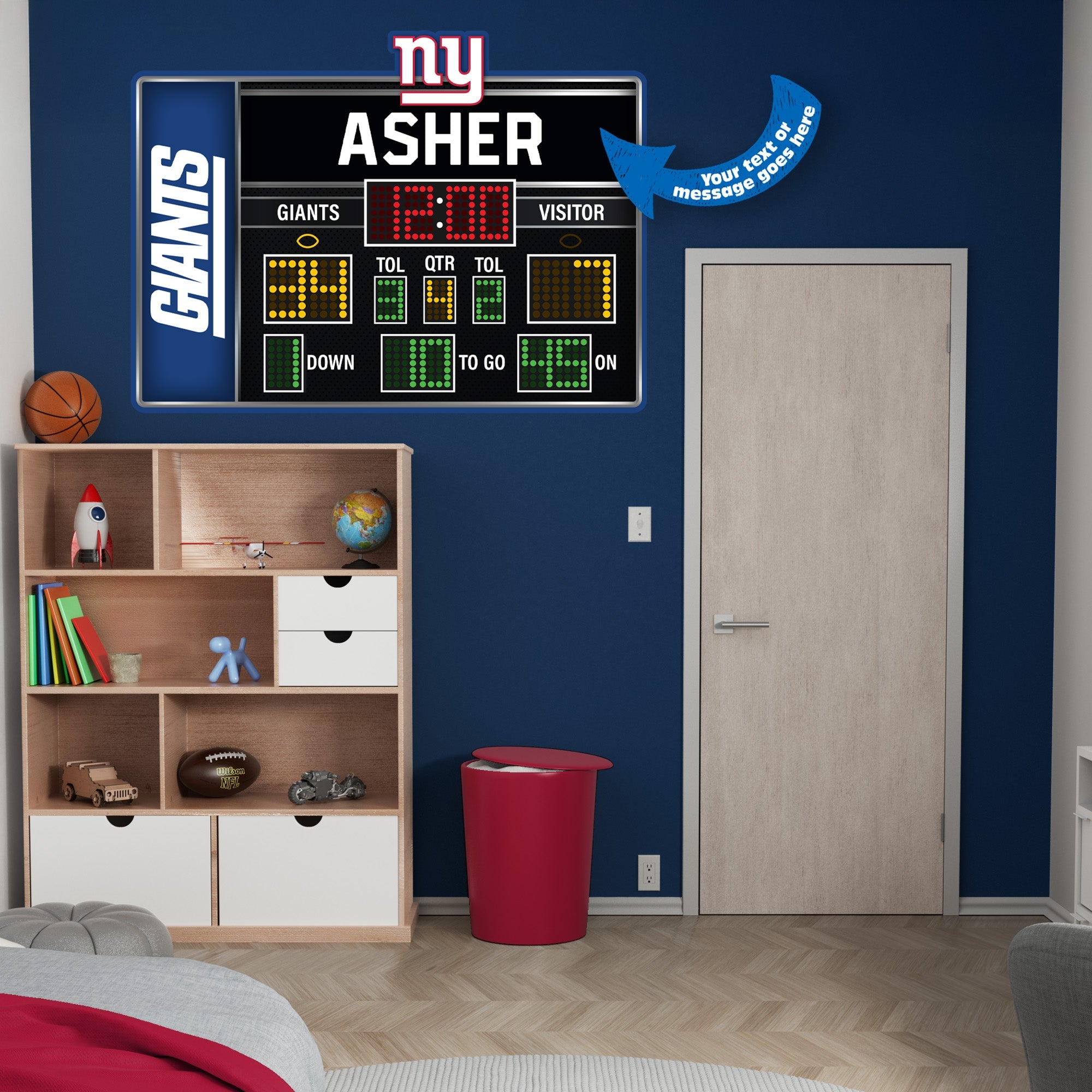 New York Giants - Scoreboard Graphic - With Personalized Name - Offici ...