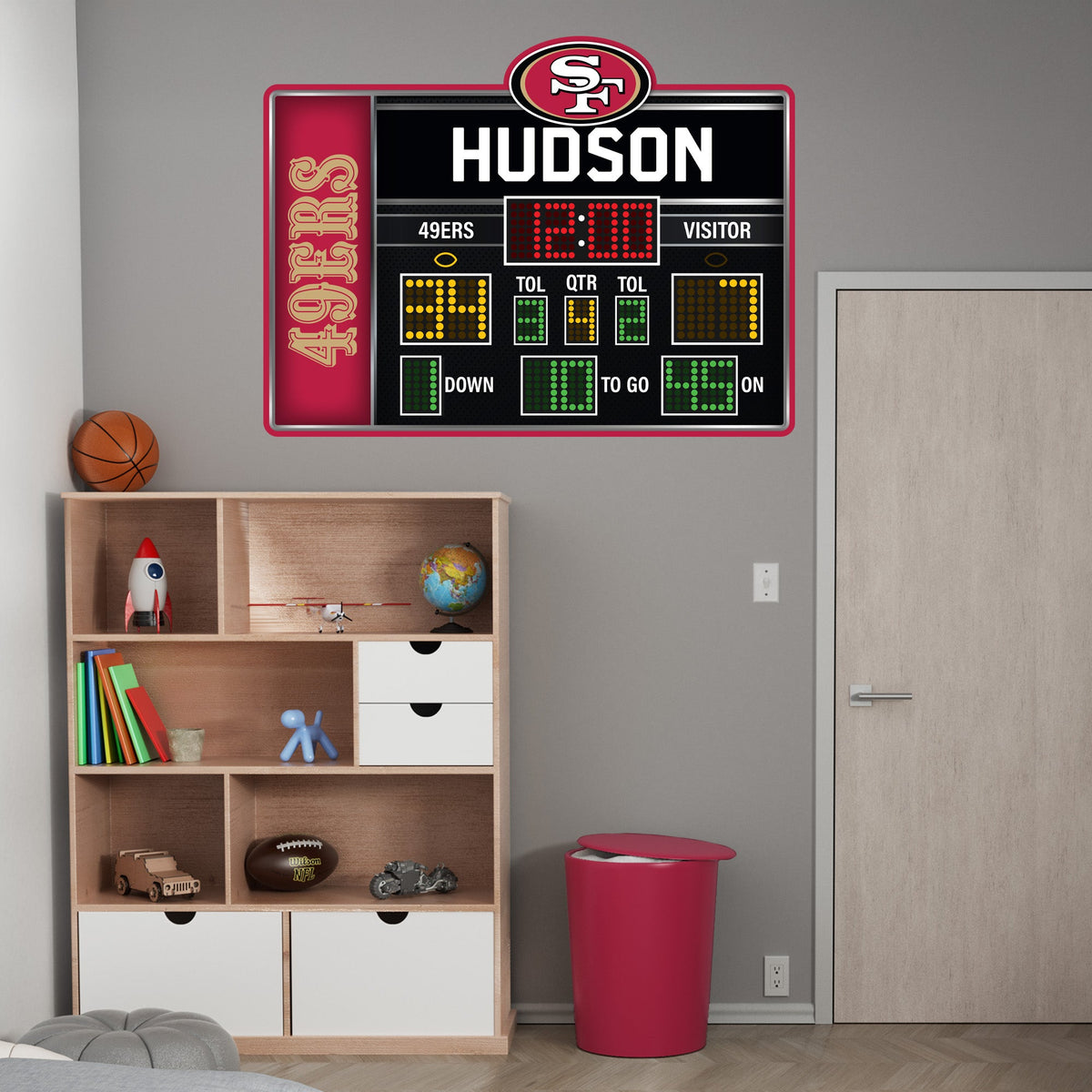 San Francisco 49ers - Scoreboard Graphic - With Personalized Name - Of ...