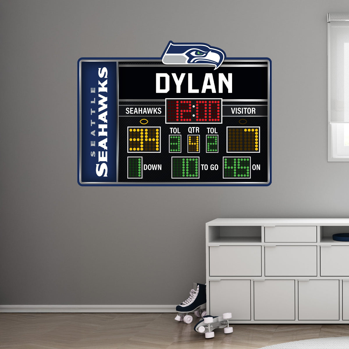 Seattle Seahawks - Scoreboard Graphic - With Personalized Name - Offic ...