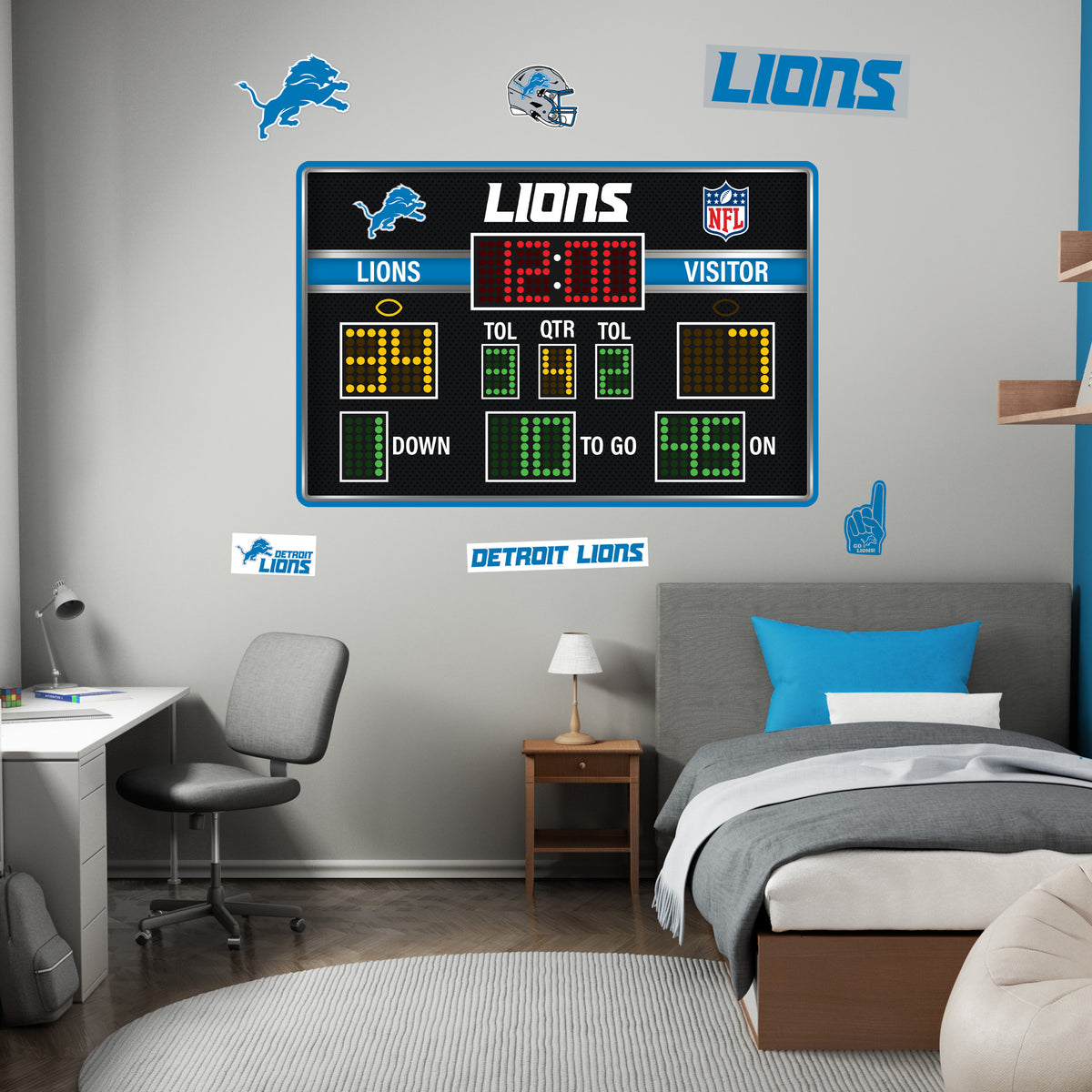 Detroit Lions - RealBig Scoreboard Collection - Official NFL - Reusabl ...