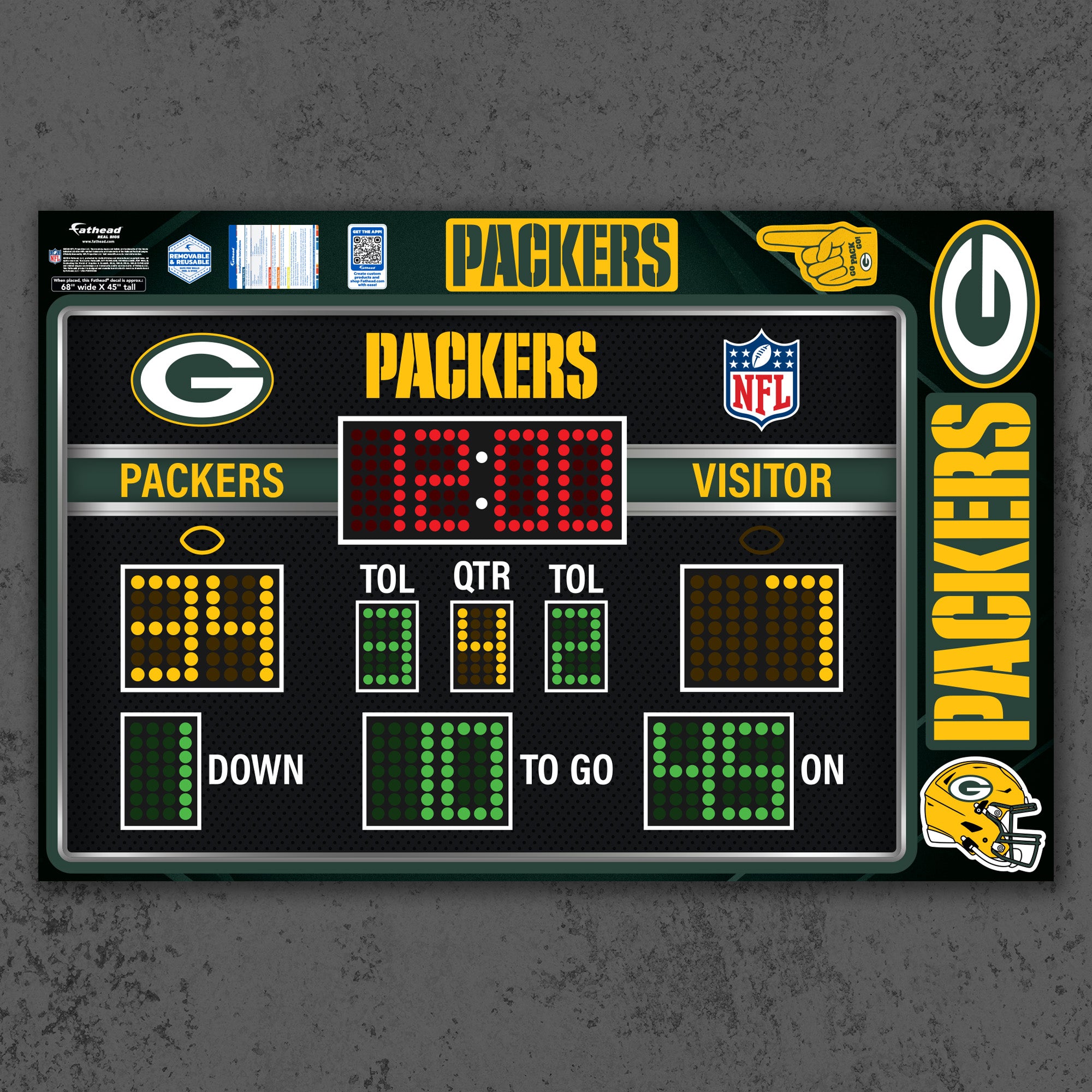 Green Bay Packers - RealBig Scoreboard Collection - Official NFL - Reu ...