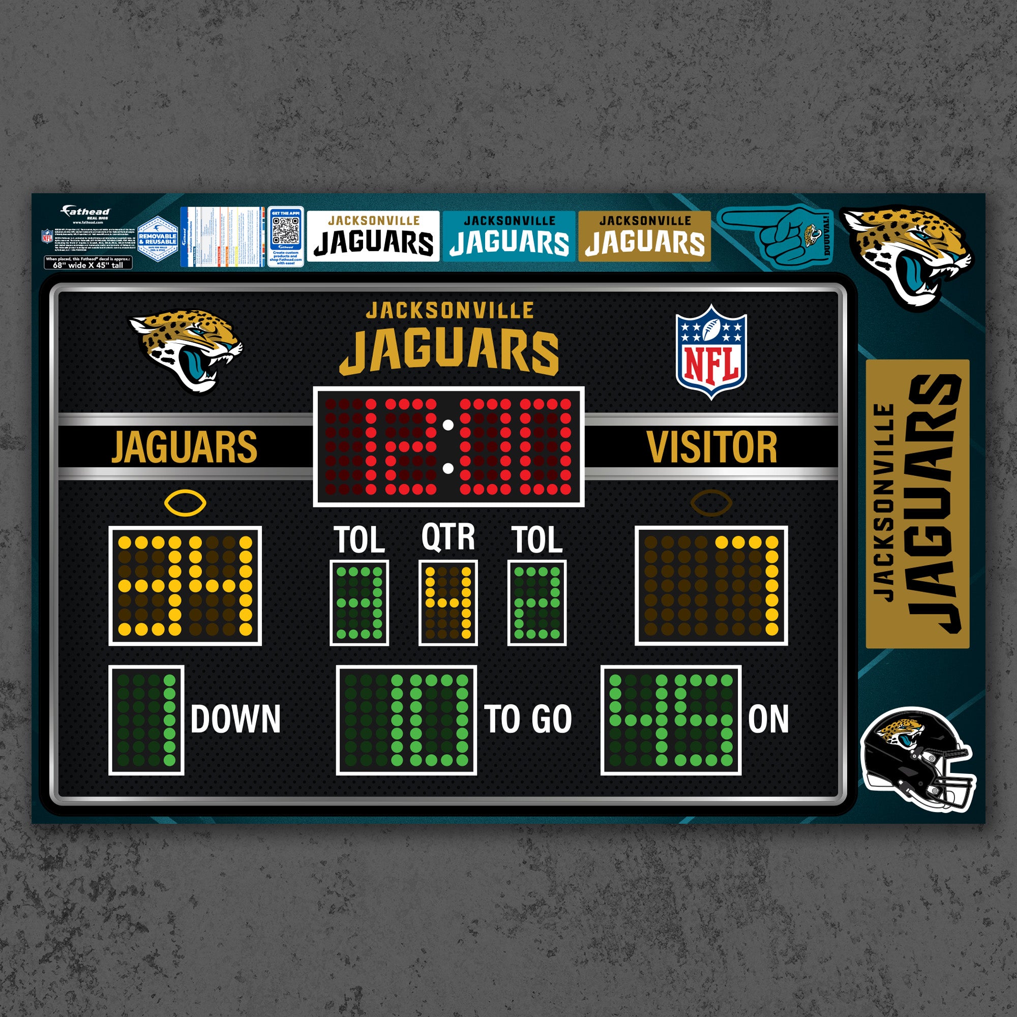 Jacksonville Jaguars - RealBig Scoreboard Collection - Official NFL ...