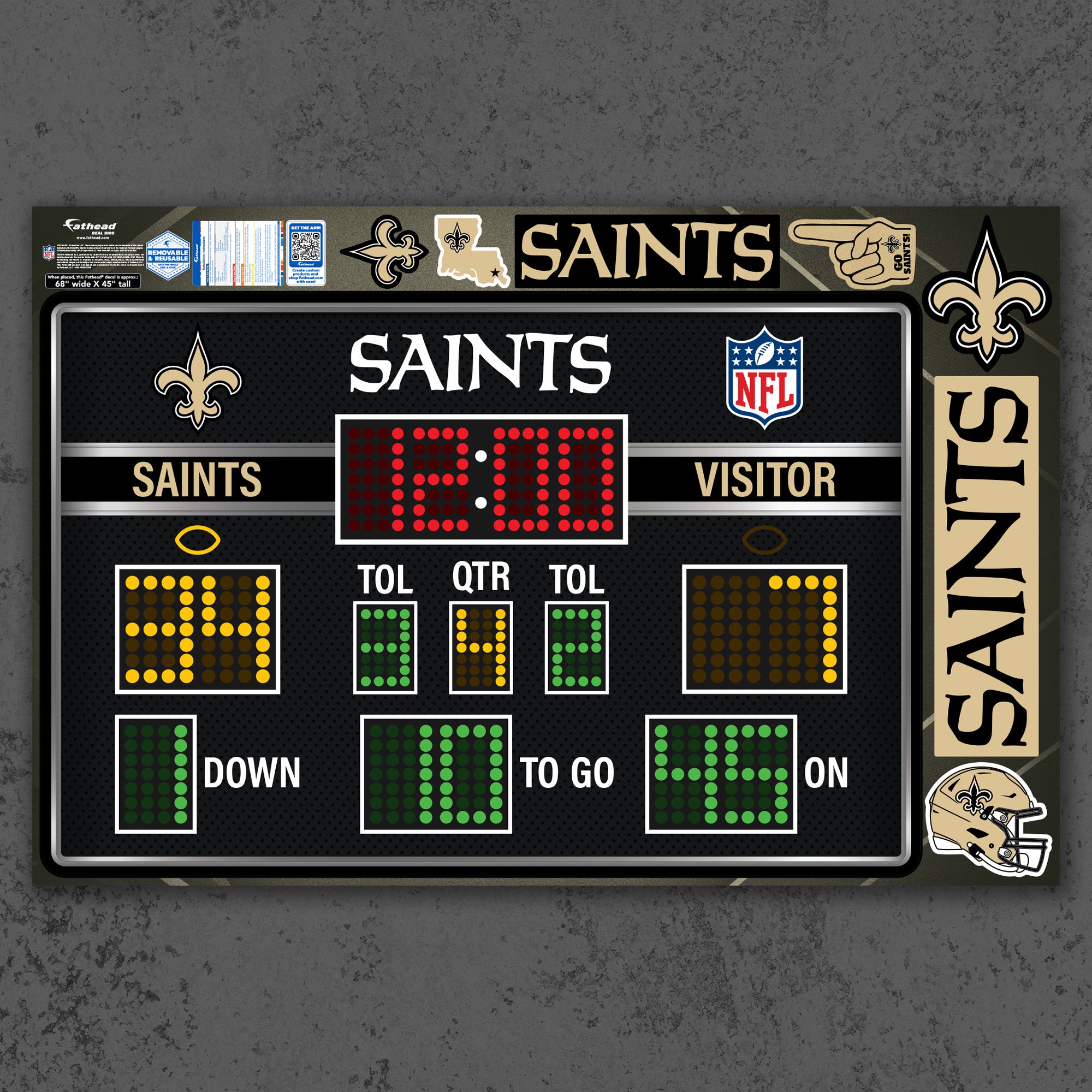 New Orleans Saints - RealBig Scoreboard Collection - Official NFL - Re ...