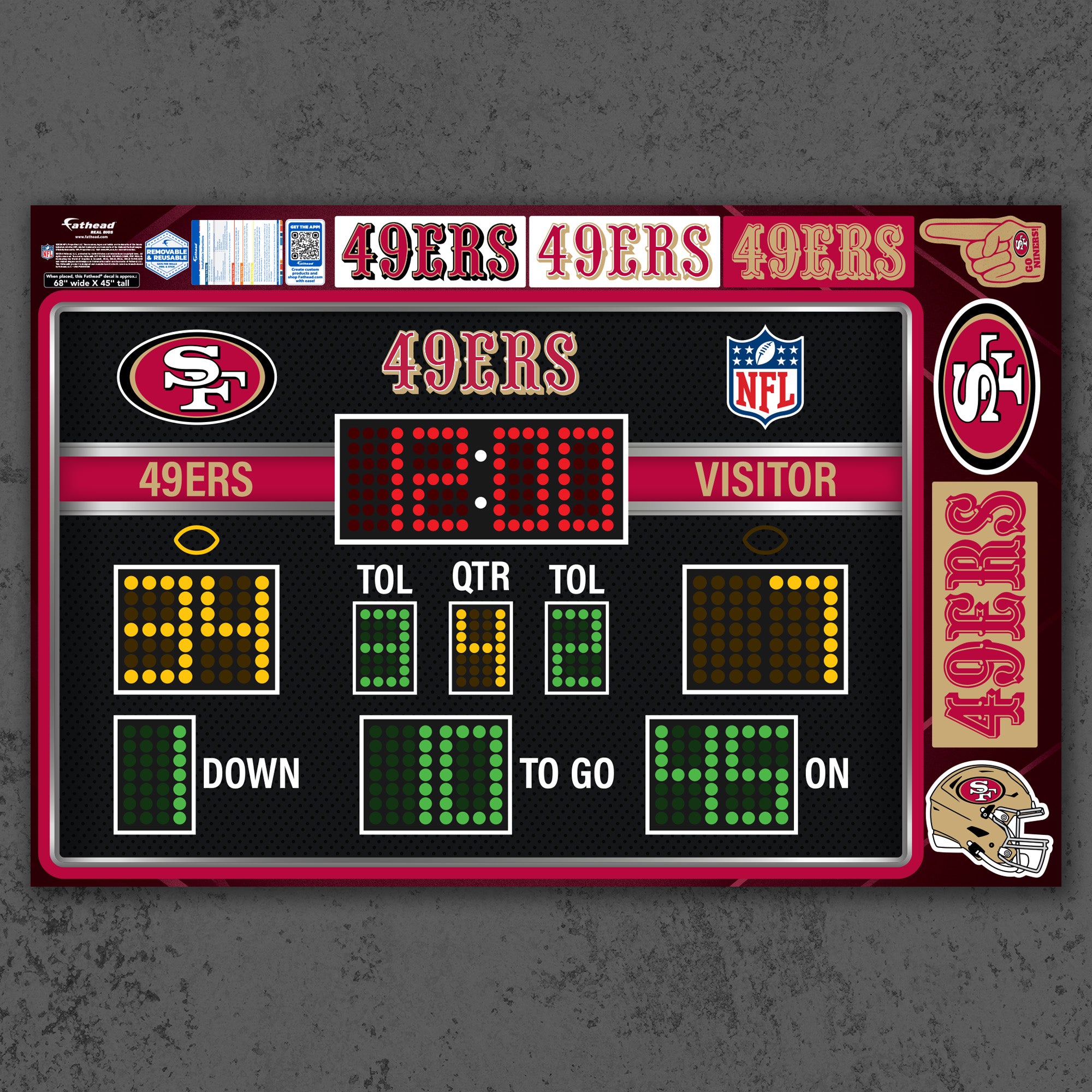 San Francisco 49ers - RealBig Scoreboard Collection - Official NFL - R ...