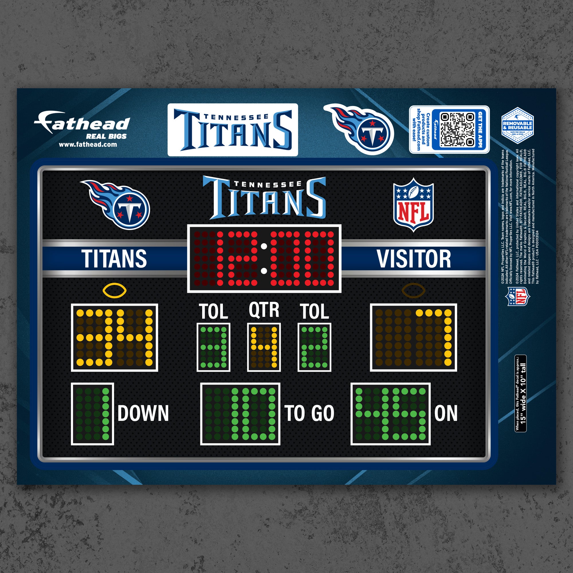 Tennessee Titans - RealBig Scoreboard Collection - Official NFL - Reus ...