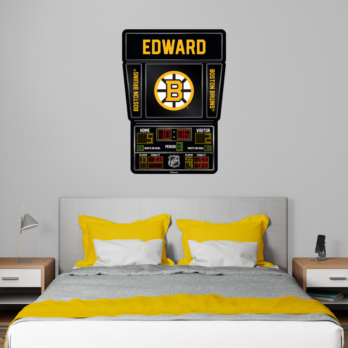 Boston Bruins - Scoreboard Graphic - With Personalized Name - Official ...