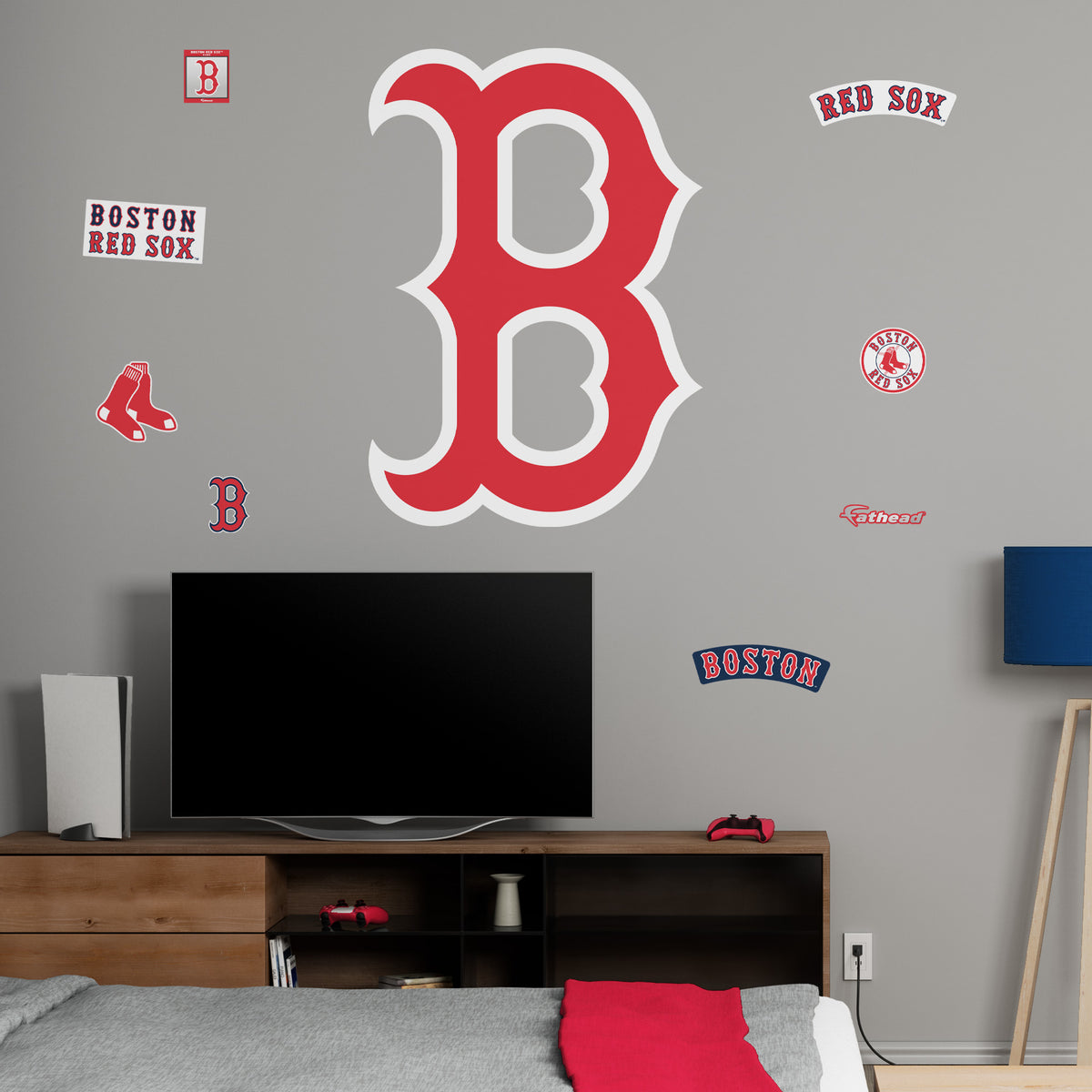 Boston Red Sox: "B" Logo Removable Wall Decal | Fathead Official Site