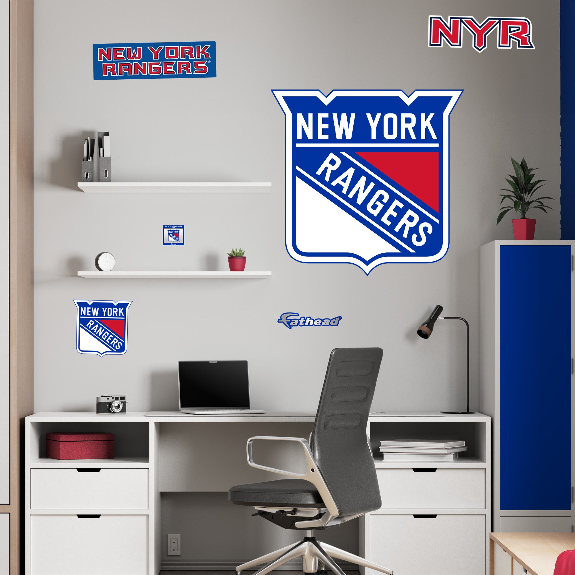 New York Rangers Logo Removable Wall Decal | Fathead Official Site