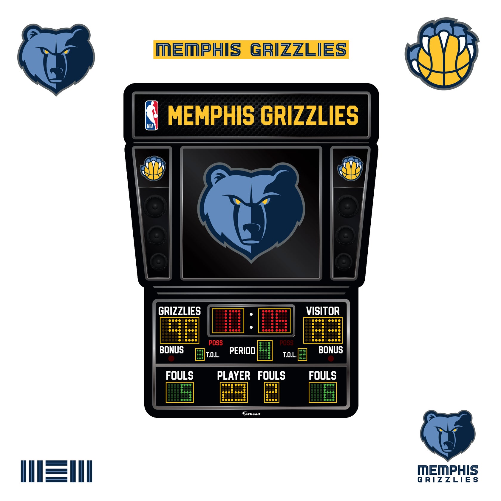 Memphis Grizzlies - RealBig Scoreboard Collection - Official NBA - Reu ...