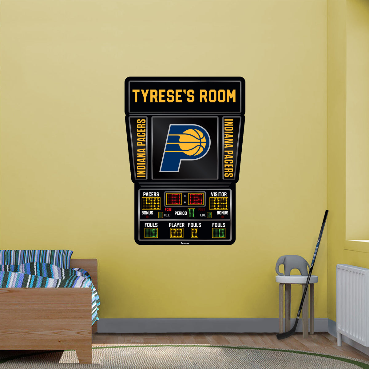 Indiana Pacers - Scoreboard Graphic - With Personalized Name - Officia ...