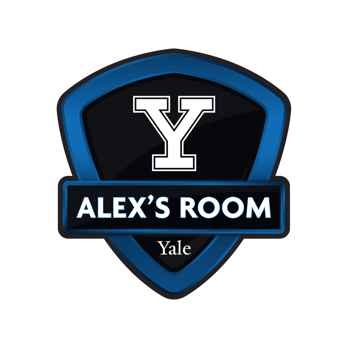 Yale Bulldogs: Badge Personalized Name - Officially Licensed NCAA Remo ...
