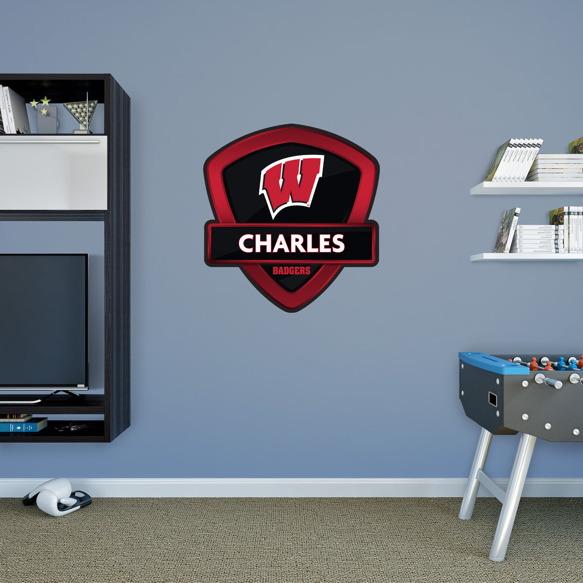 Wisconsin Badgers - Badge - With Personalized Name - Official NCAA - V ...