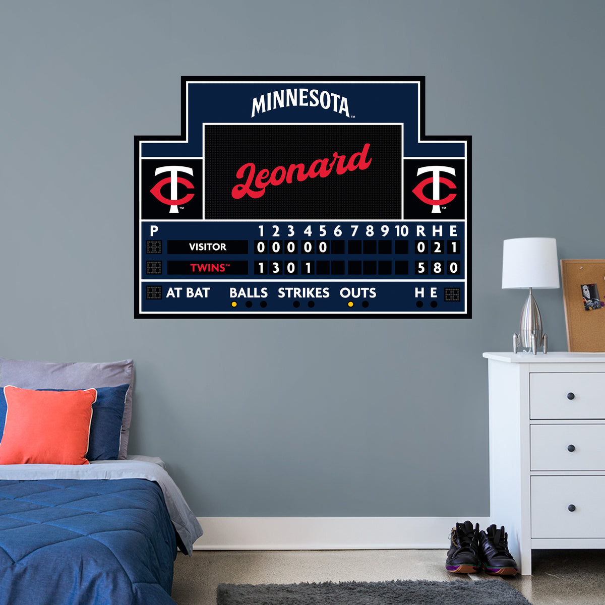 Minnesota Twins - Scoreboard Graphic - With Personalized Name - Offici ...