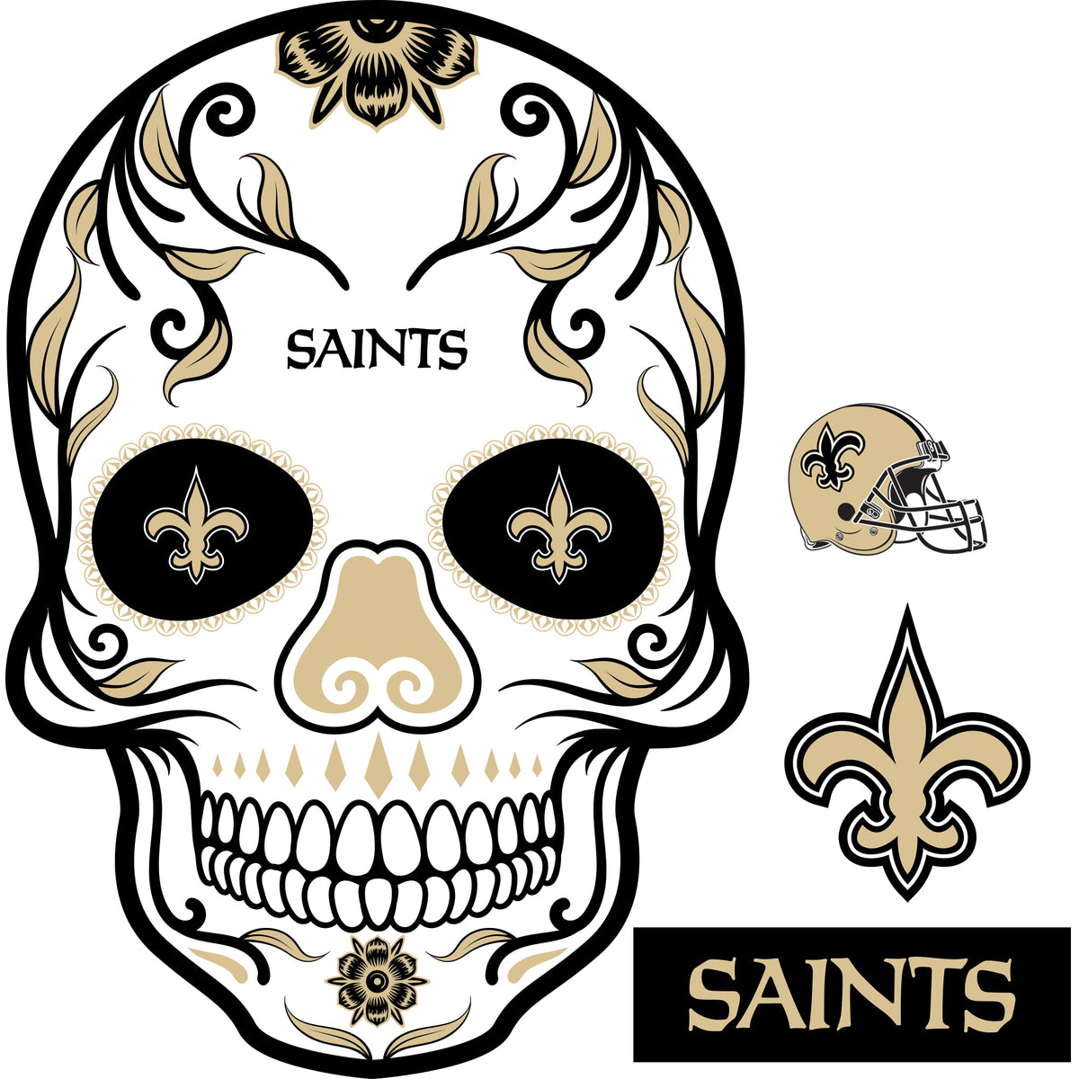 New Orleans Saints - RealBig Skull Collection - Official NFL - Reusabl ...