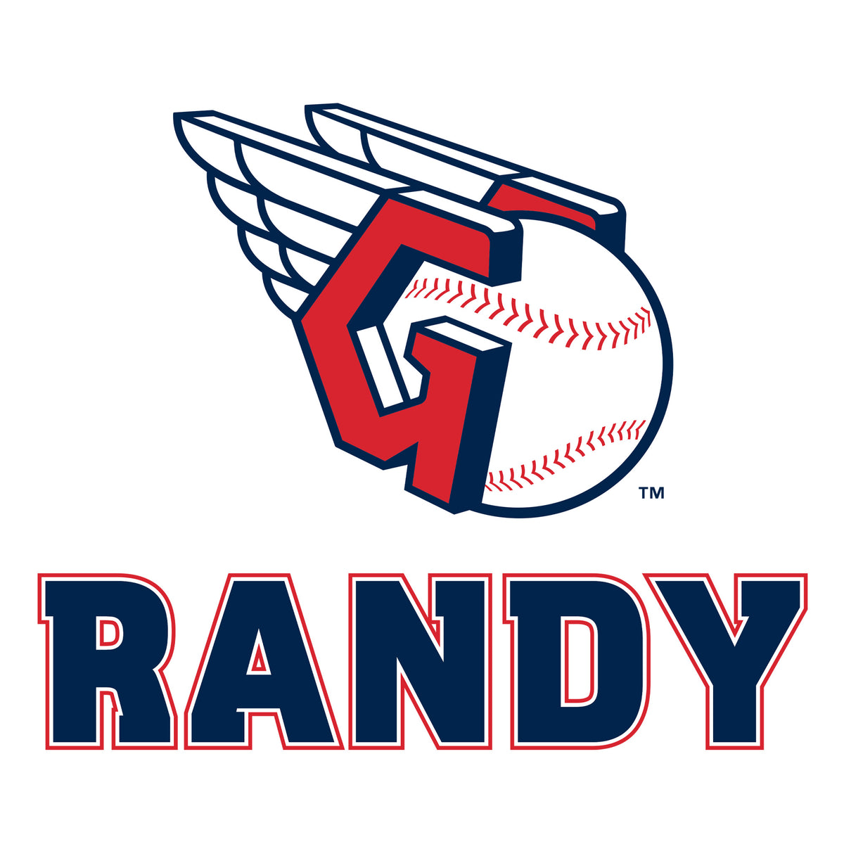 Cleveland Guardians - Stacked Logo - With Personalized Name - Navy Tex ...