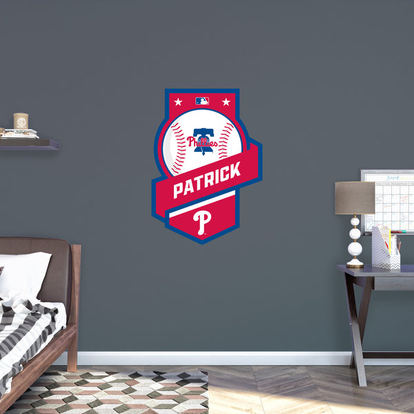 Philadelphia Phillies - Banner Logo - With Personalized Name - Officia ...