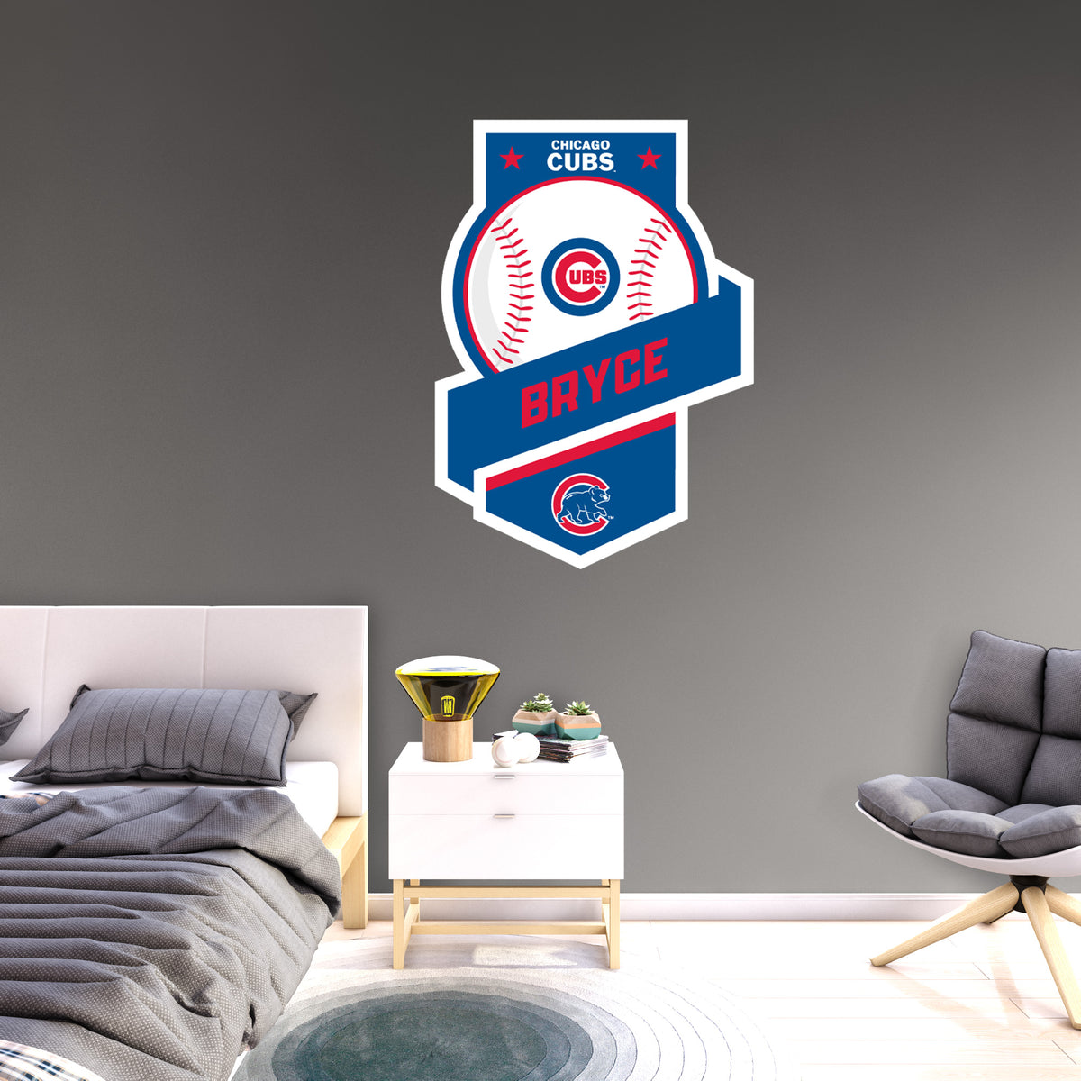 Chicago Cubs - Banner Badge - With Personalized Name - Official MLB ...