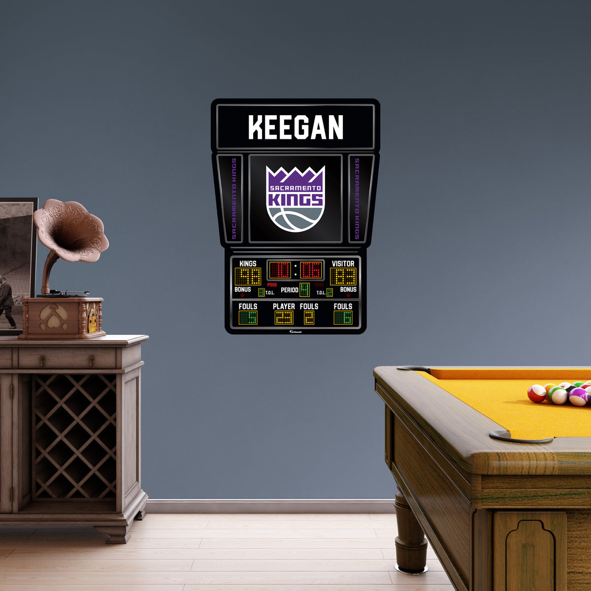 Sacramento Kings - Scoreboard Graphic - With Personalized Name - Offic ...