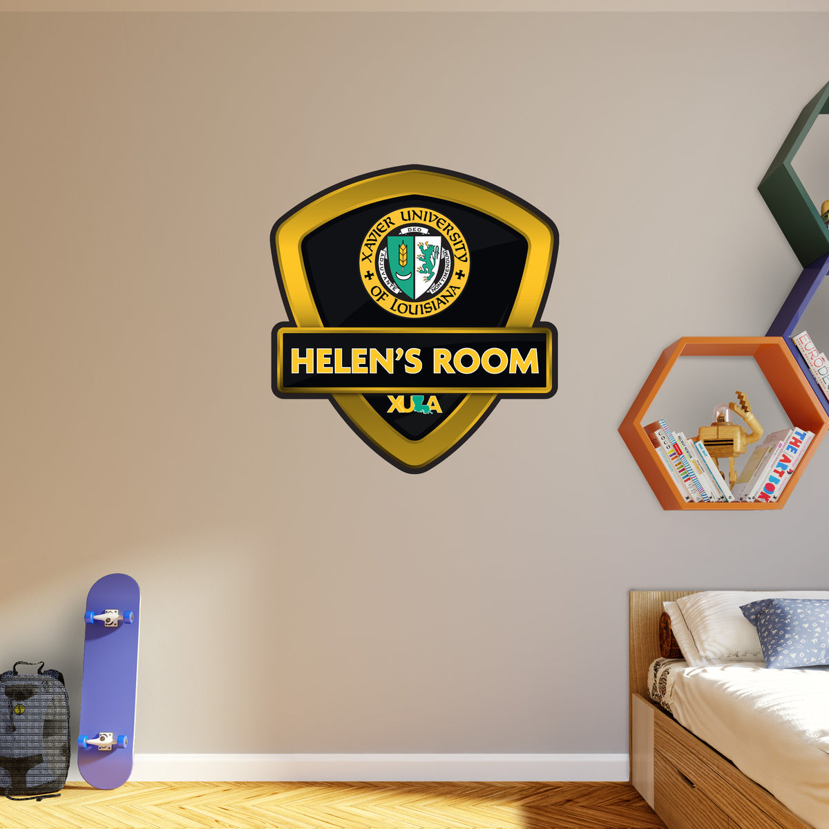 XULA Gold Rush - Badge - With Personalized Name - Official NCAA - Viny ...